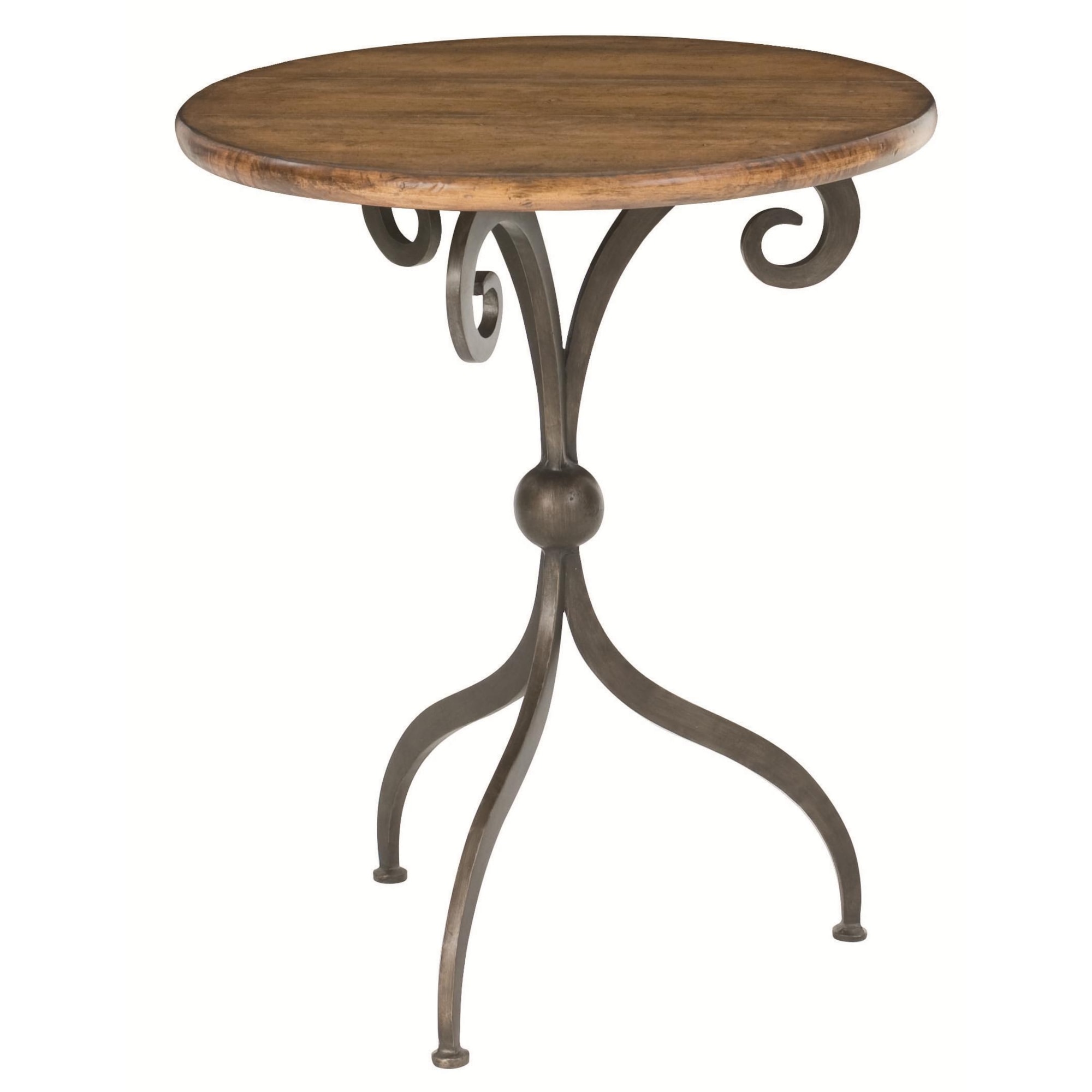 Bernhardt Bon Maison 328112 Round Metal Base Accent Table with Wood ...