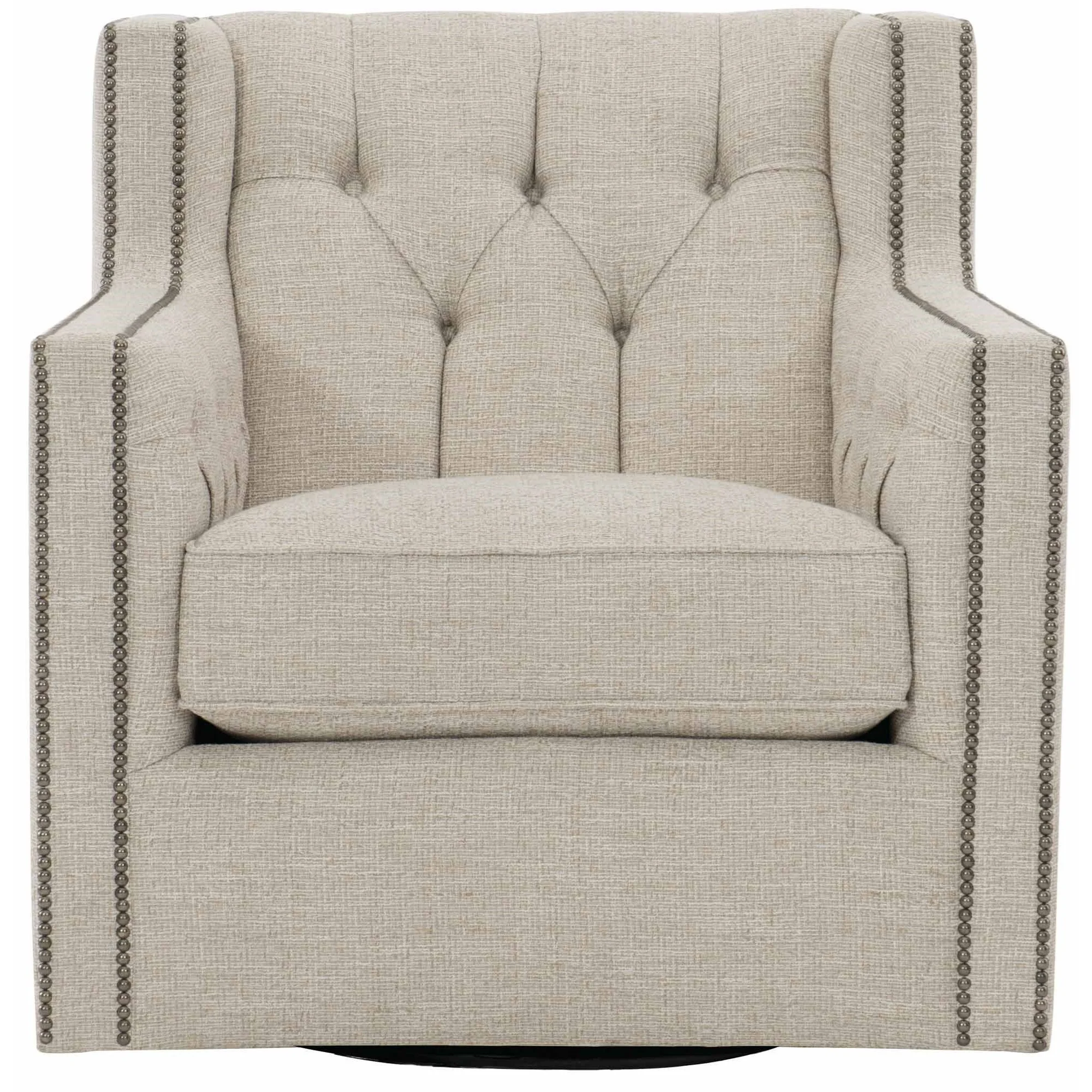 Bernhardt Candace B7272SC Swivel Chair with Nail Head Trim | Baer's ...