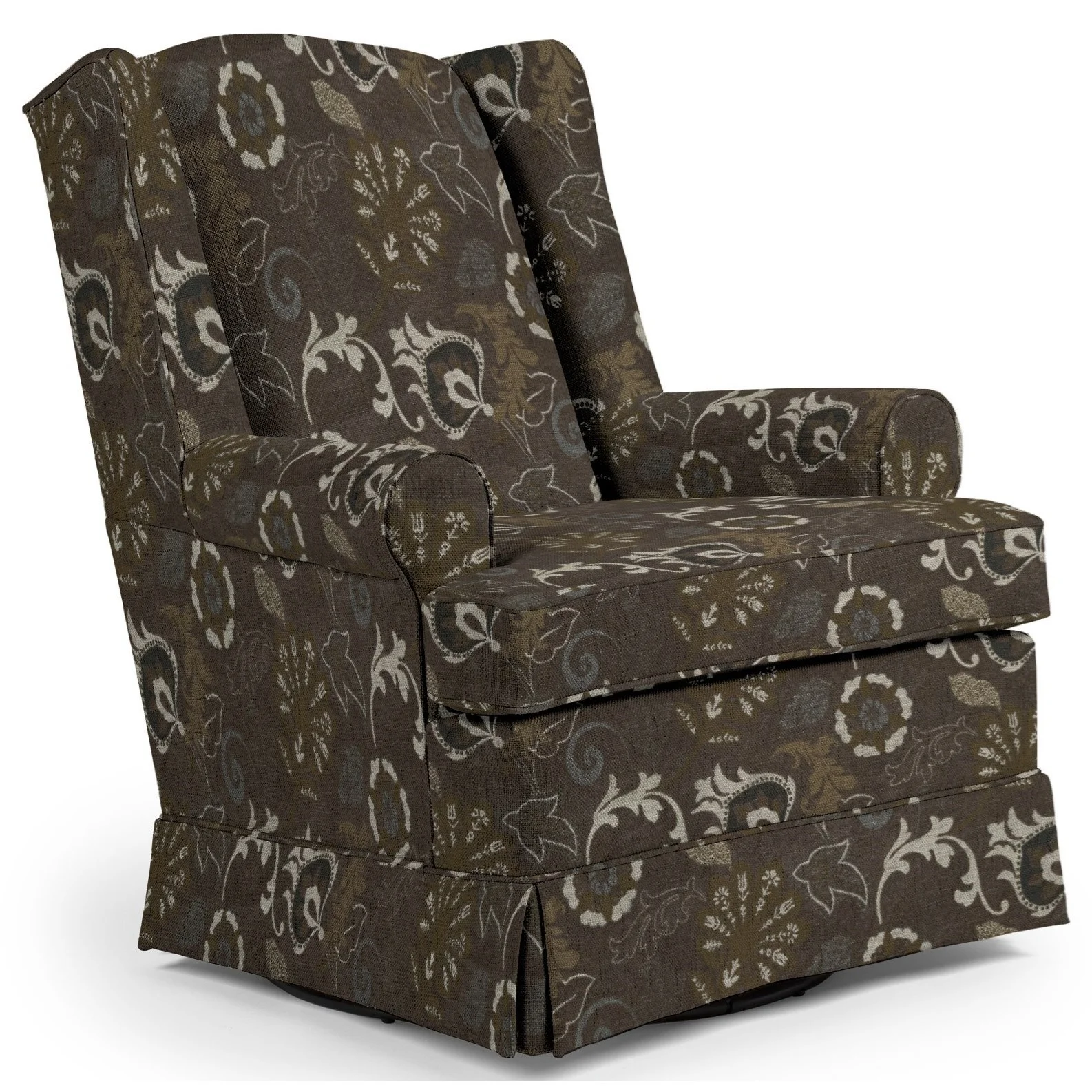Best Home Furnishings Swivel Glide Chairs 7197 Roni Skirted Swivel ...