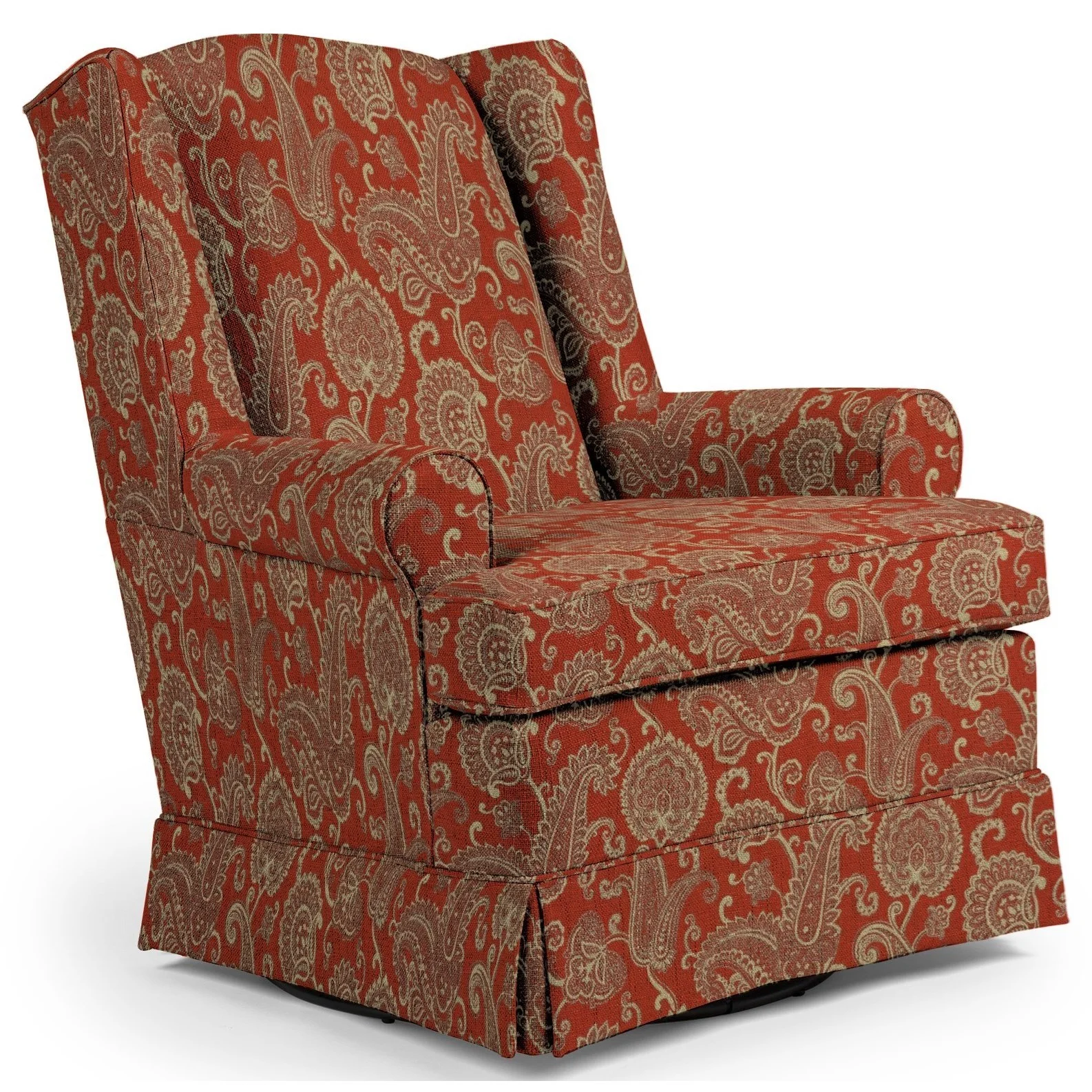 Best Home Furnishings Swivel Glide Chairs 7197 Roni Skirted Swivel ...