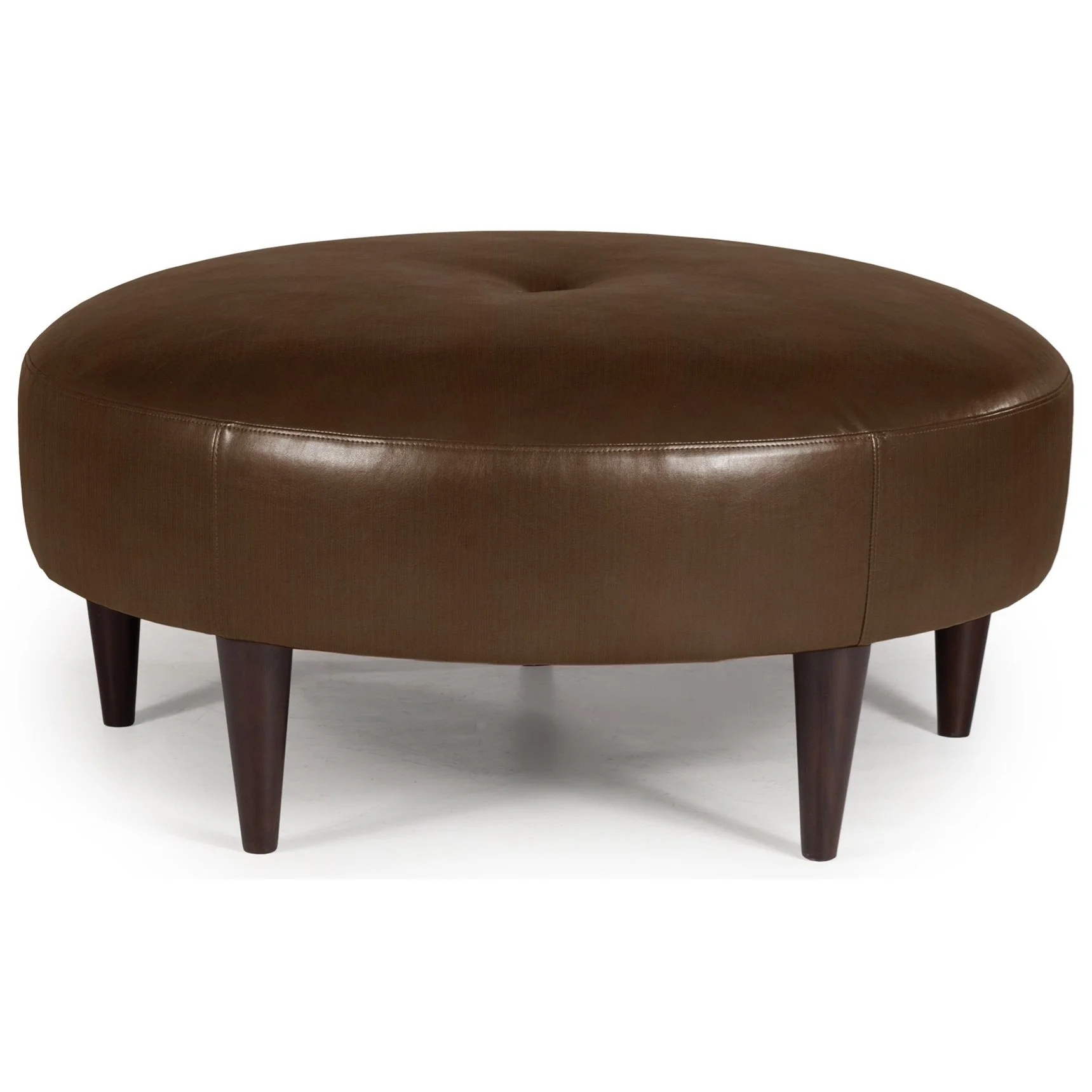Best Home Furnishings Ottomans 9970E Odon Round Ottoman with Exposed ...