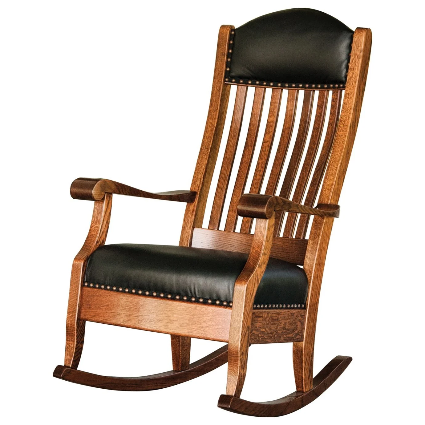 Buckeye Rockers Rockers AR-35 Solid Wood Rocker with Nailhead Trim ...