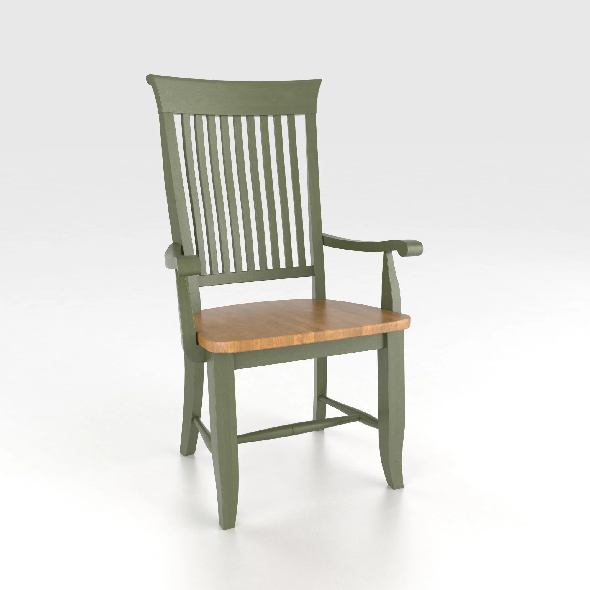 Canadel Canadel CAN035280132MPC Customizable Slat Back Arm Chair - Wood ...
