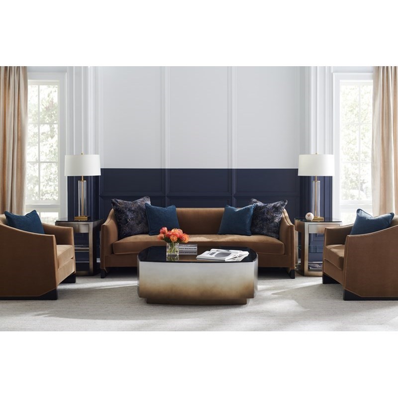 Caracole Caracole Classic 613165201 Contemporary Side Table with Glass ...