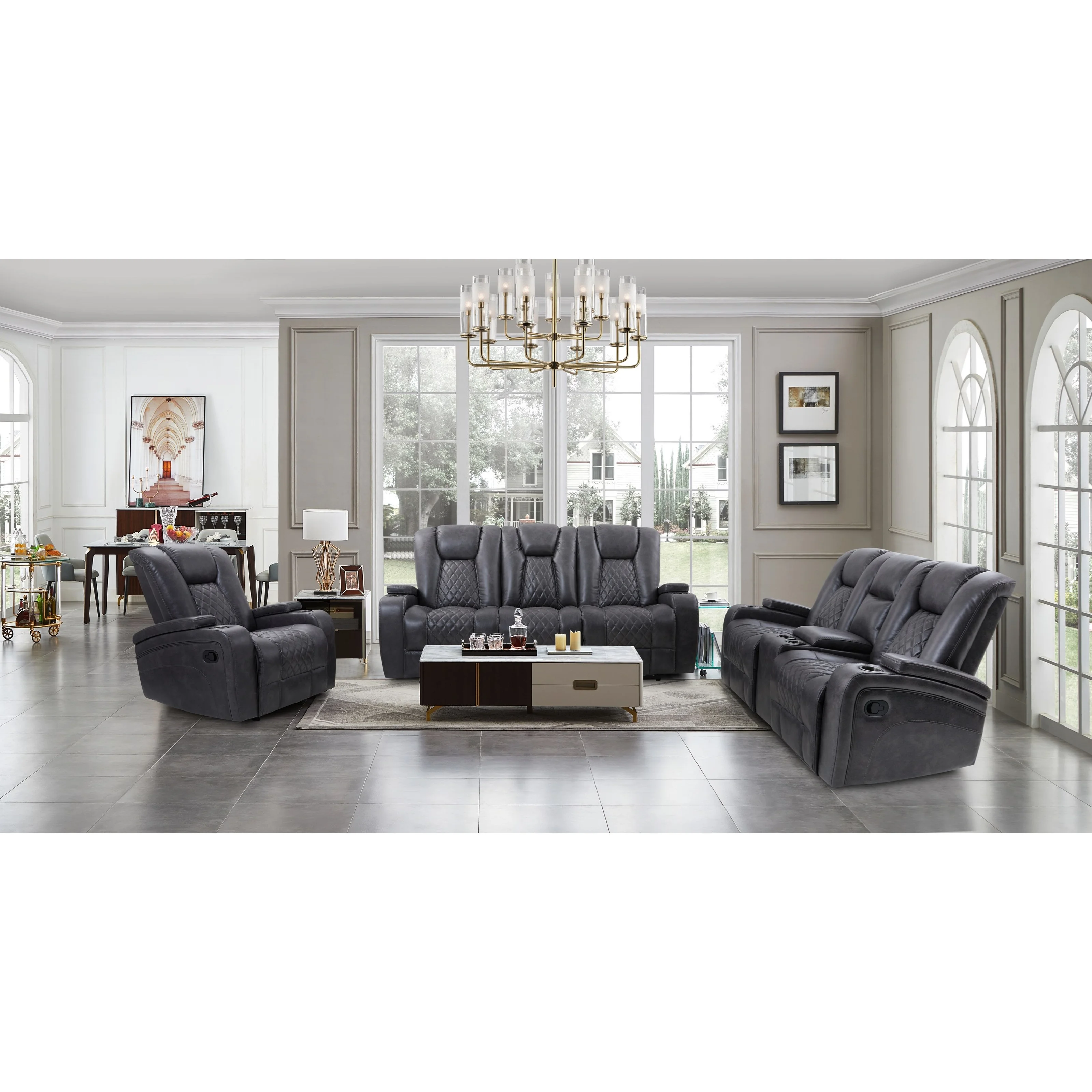 Cheers 70116M 70116M-L3-2M-T-L Contemporary Reclining Sofa with Drop ...