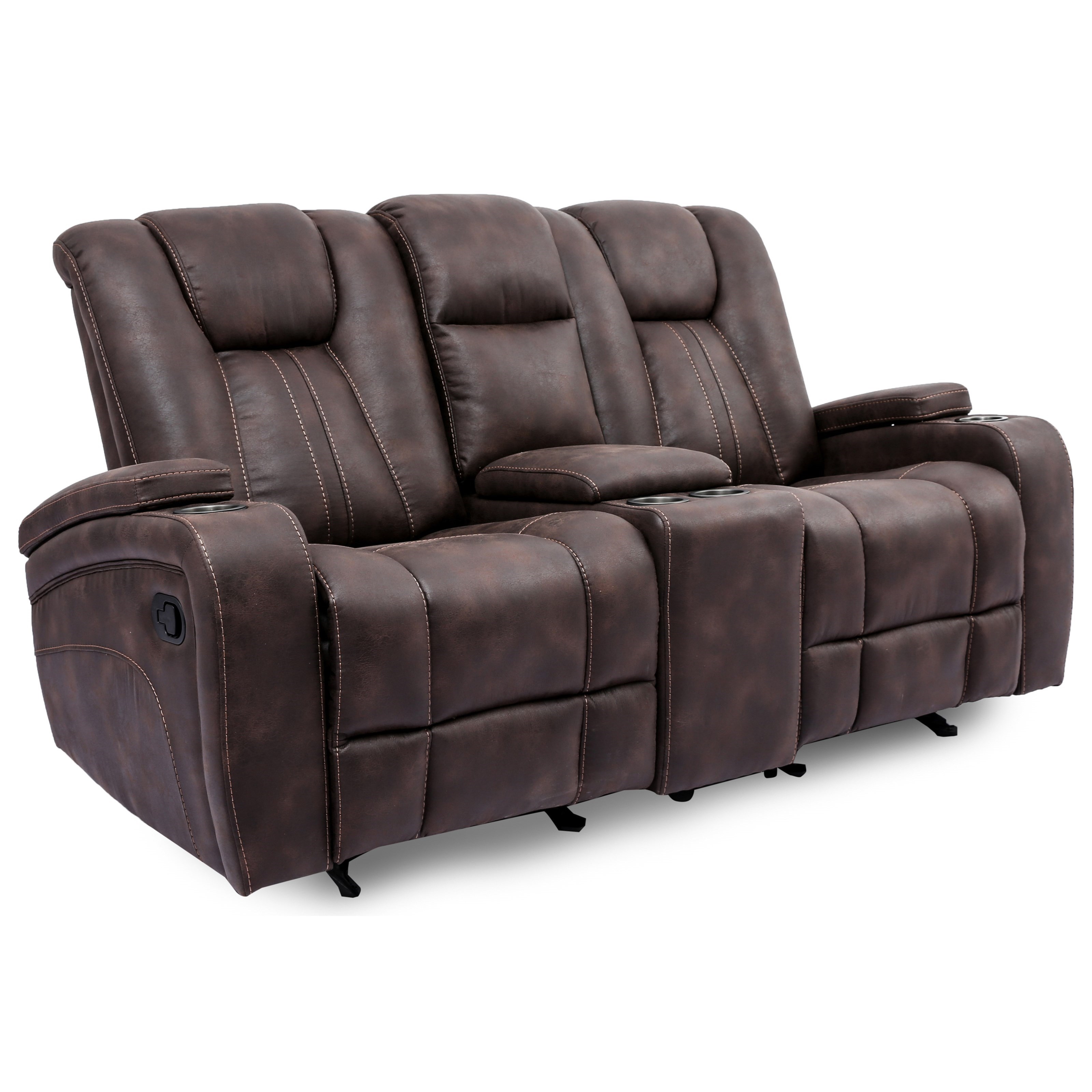 Cheers 9990M X9990BM-L2-2K+HCE DUAL GLIDER RECLINING LOVESEAT WITH ...