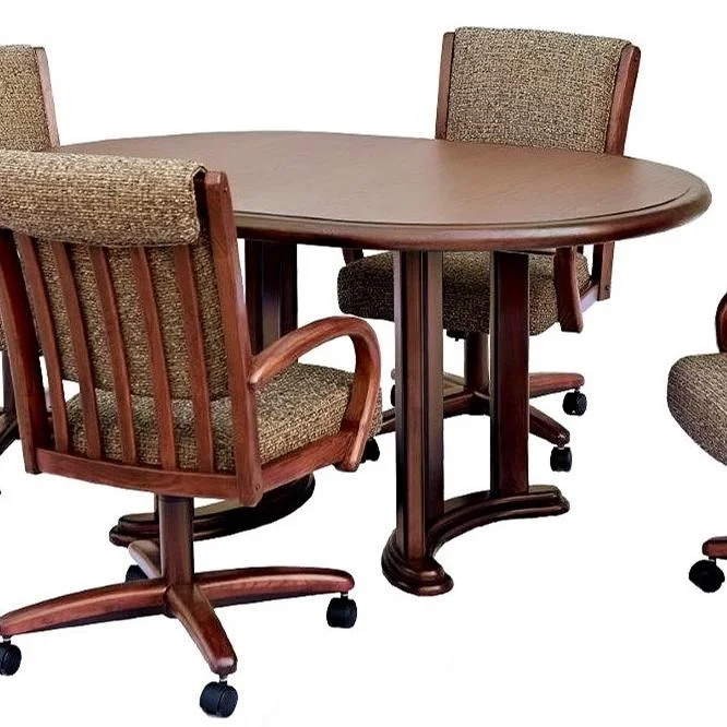 Chromcraft Custom Dining C717NW+CD85W Oval Dining Table | Broadway ...