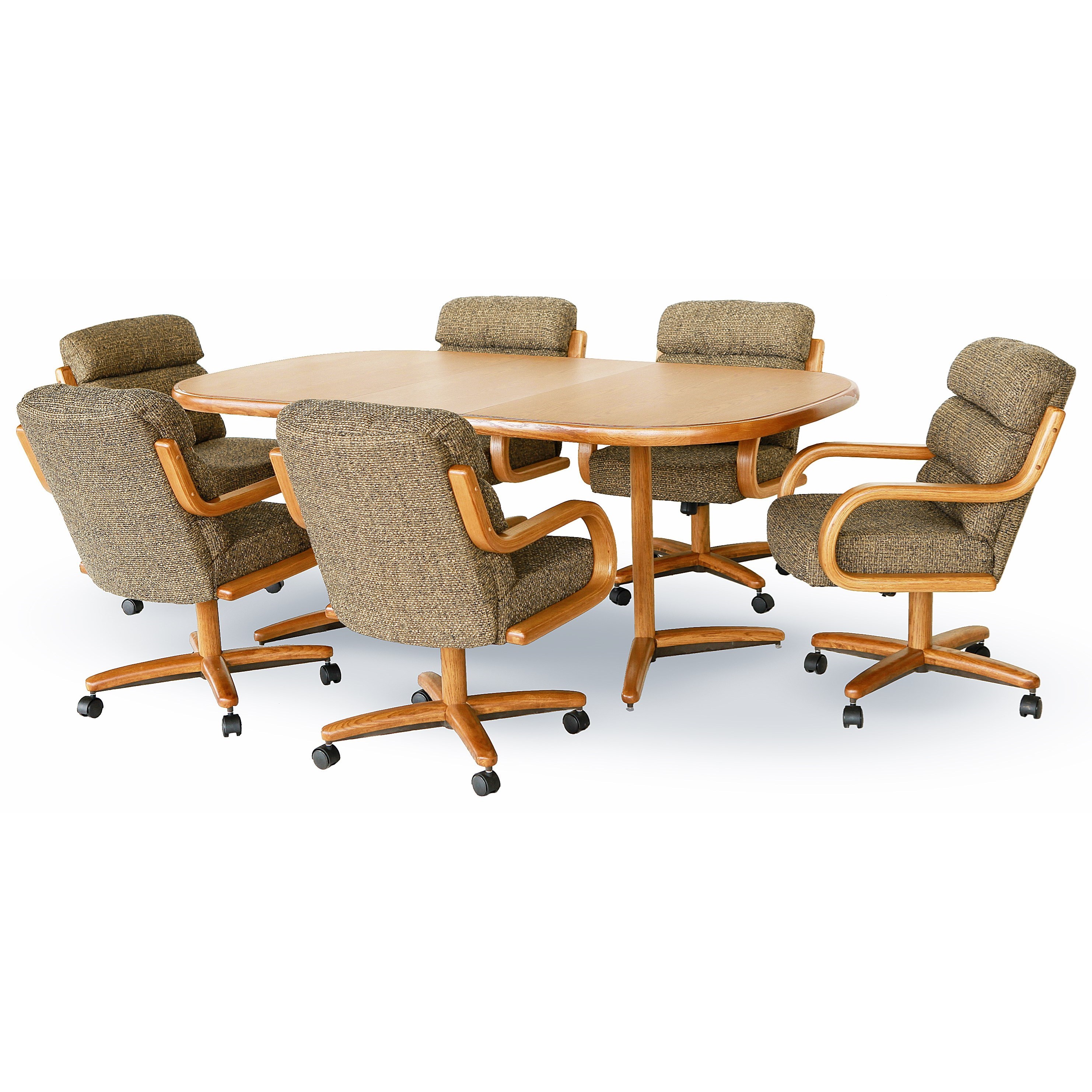 Dining Chairs With Casters : Cramco Inc Talbot Upholstered Chair With ...