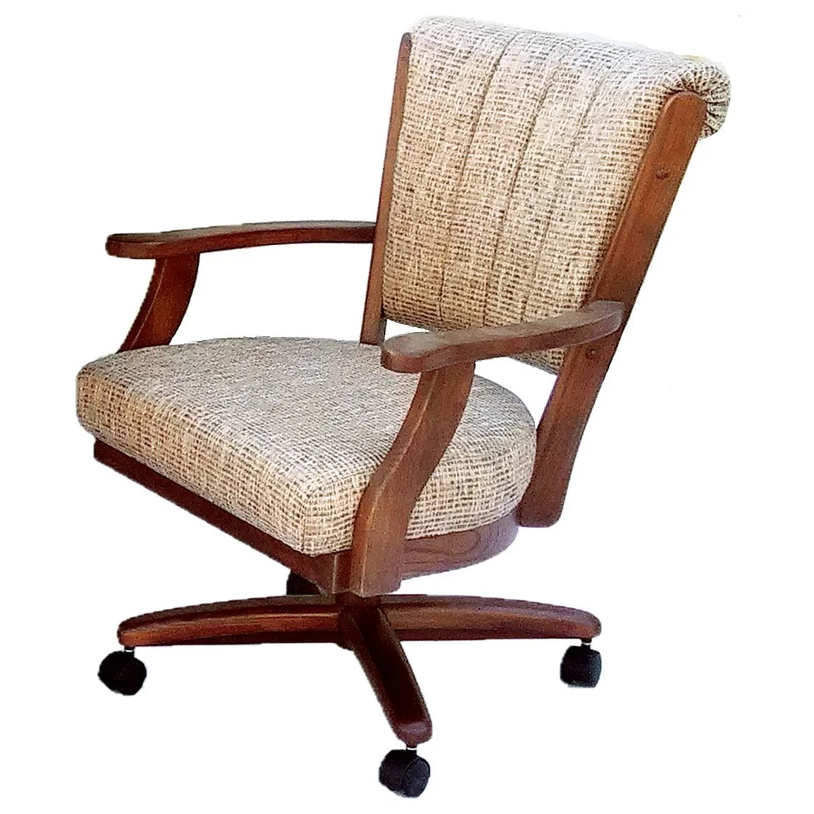 Chromcraft Custom Dining CM178W+C936AW Dining Chair with Casters and ...