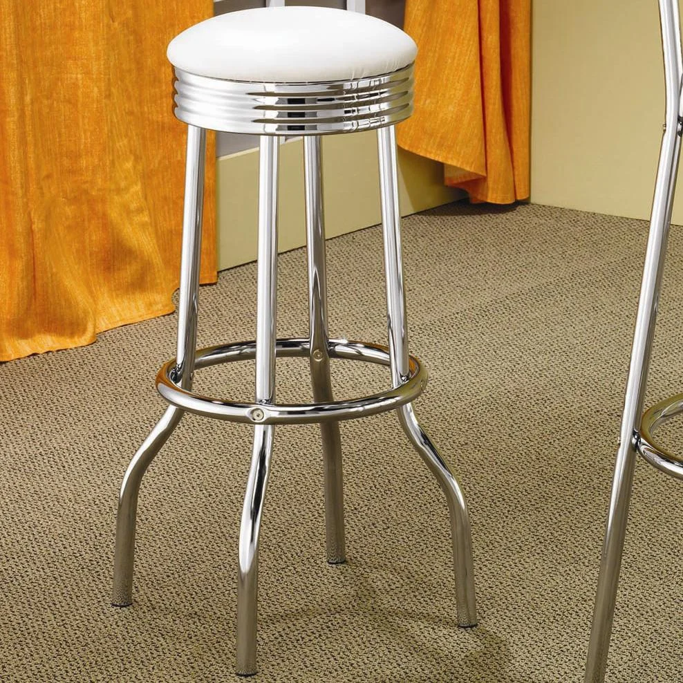 Coaster Cleveland 2299W Chrome Plated Soda Fountain Bar Stool | A1 ...