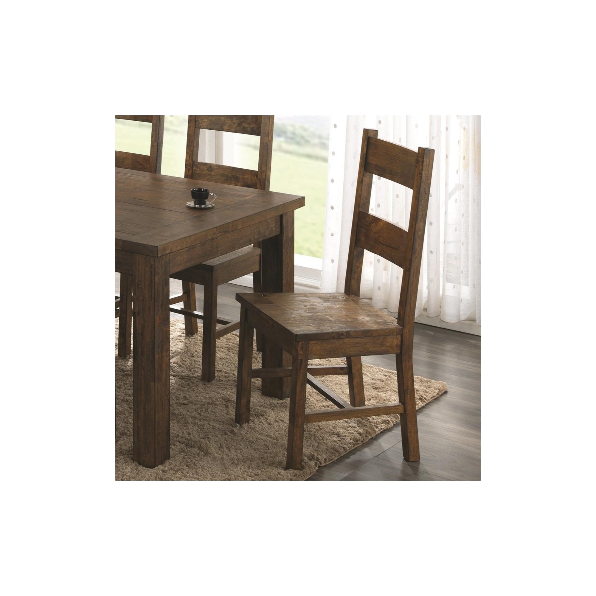 Coleman 107042 Wooden Dining Chair with Rustic Finish | Broadway ...