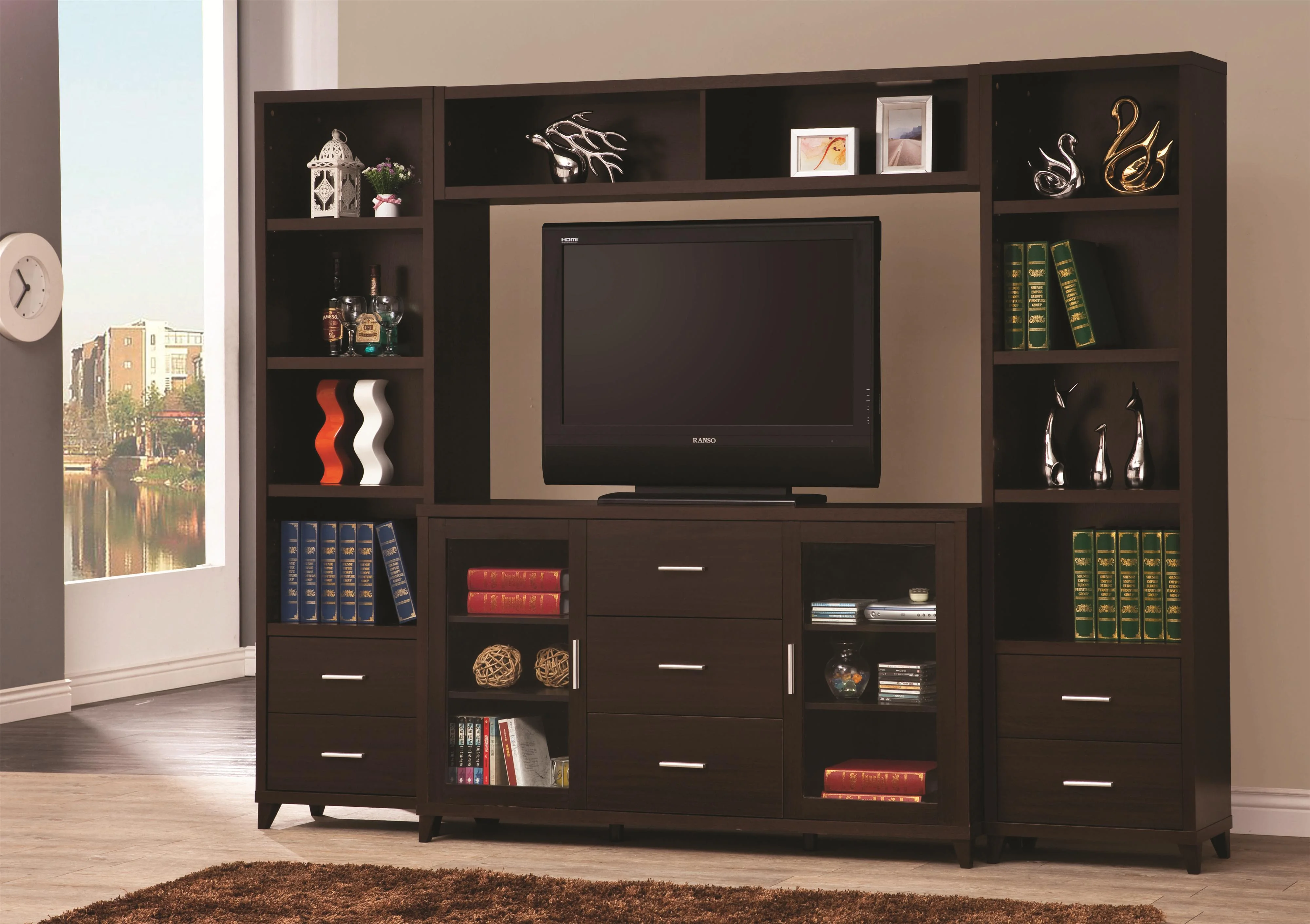 Coaster Entertainment Units 700881+700882+700883 Cappuccino ...