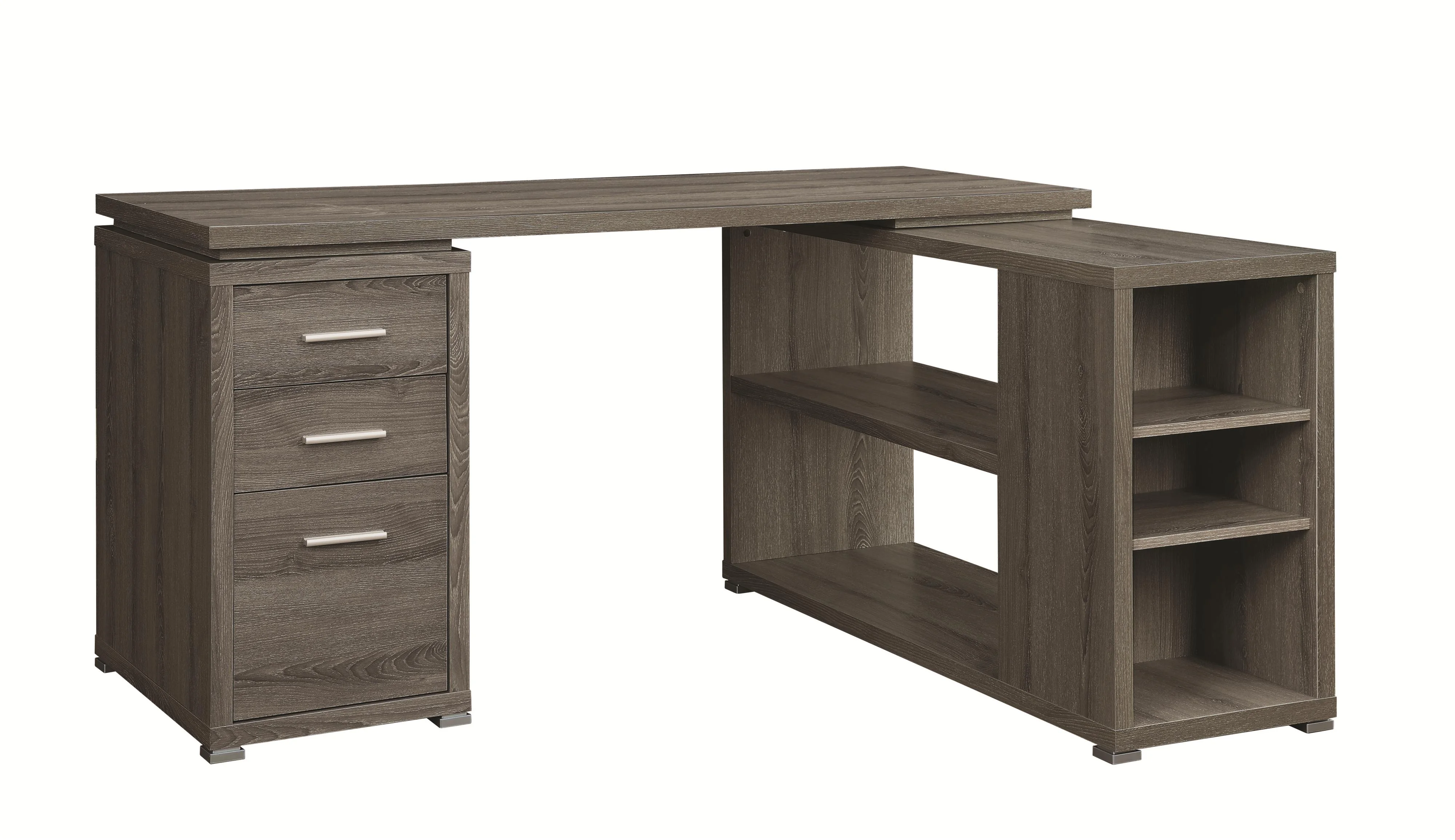 Coaster (old) Yvette 800518 Contemporary L-Shape Desk | Carolina Direct ...