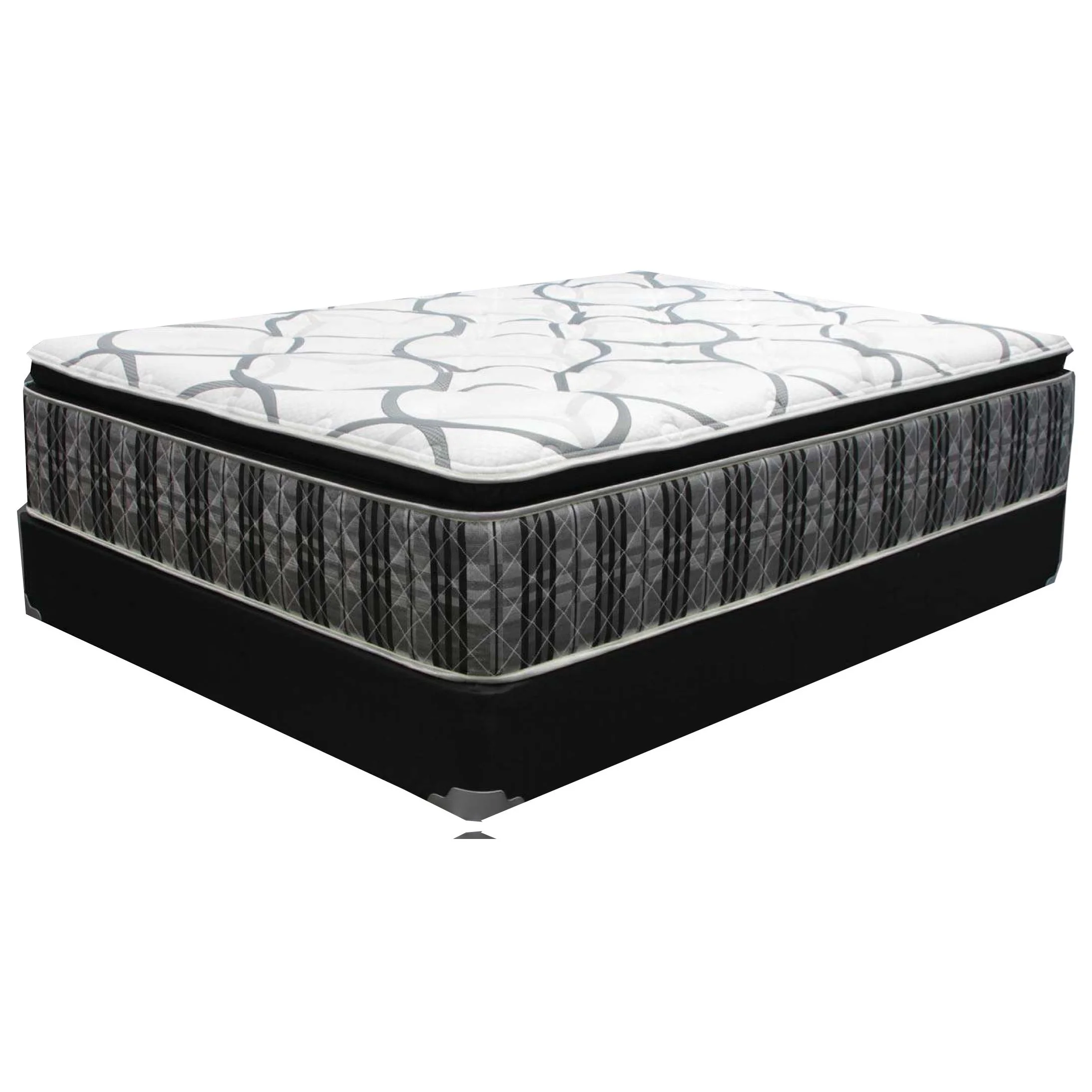 Corsicana Carraway Platinum PT PlatPT-Q+Woodfndtn-Q Queen Pillow Top ...