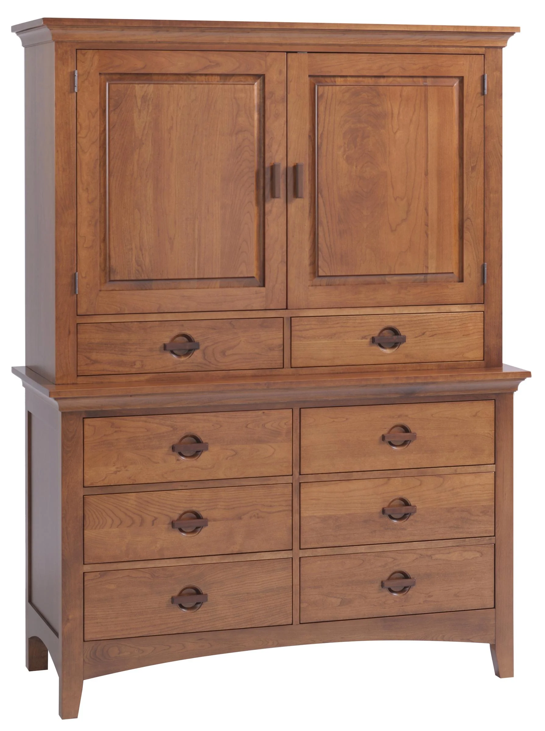 Country View Woodworking Great Lakes 100-514+515 2 Door Armoire with 8 ...