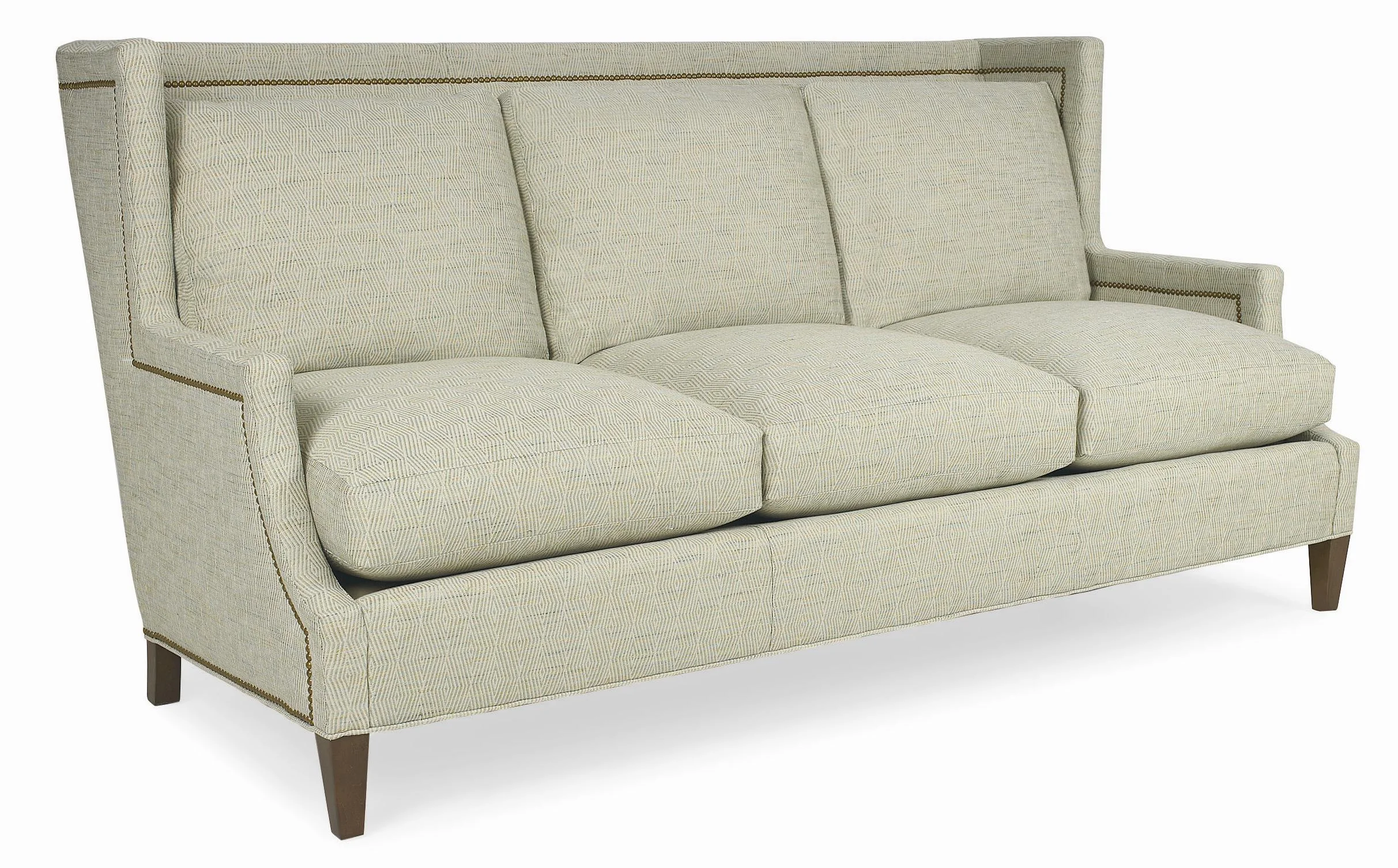 C.R. Laine Garrison 2290 Geometric Contemporary Sofa with Nailhead Trim ...