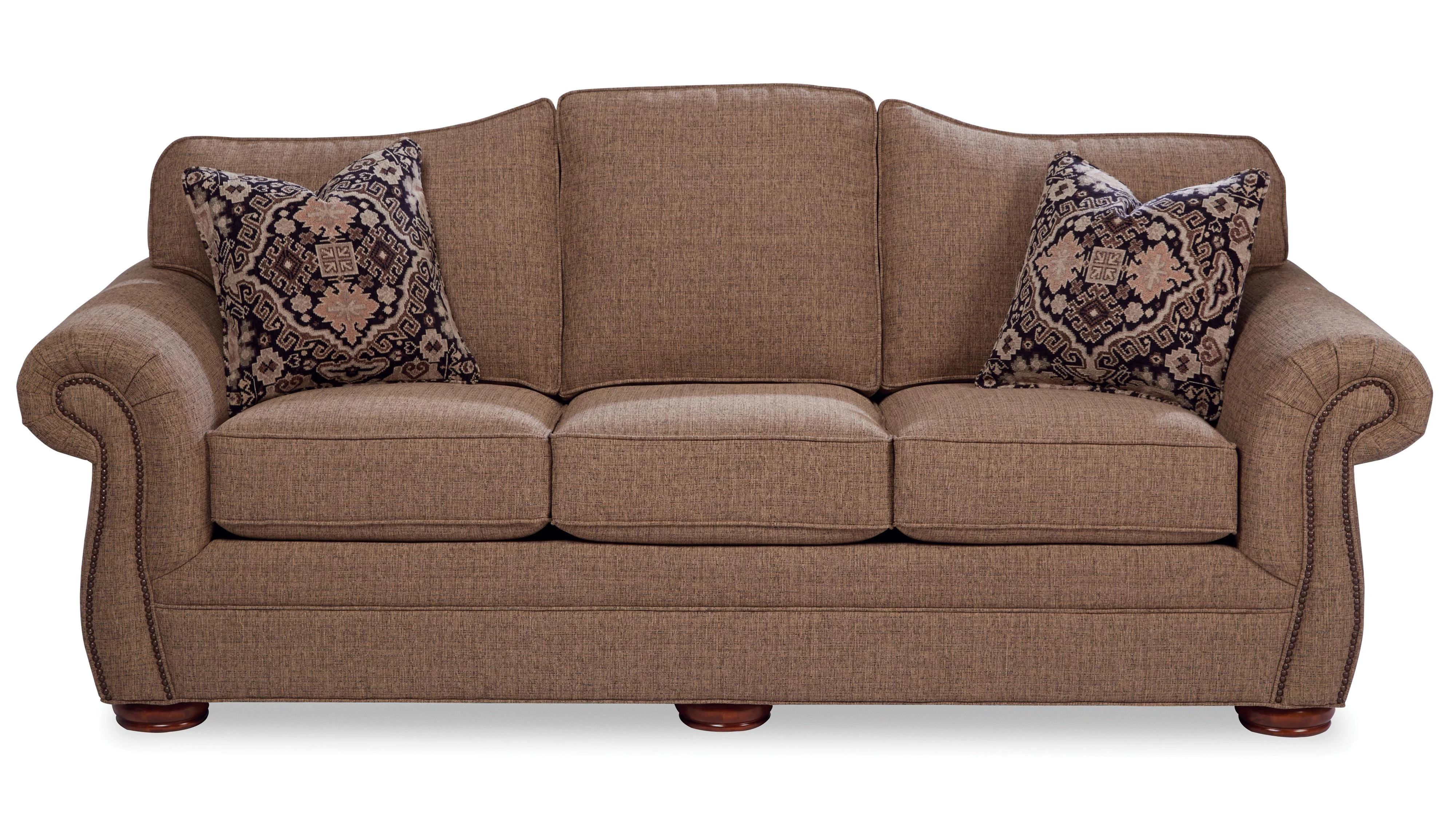 Craftmaster 268550 Traditional Camelback Sofa with Nail-Head Trim ...