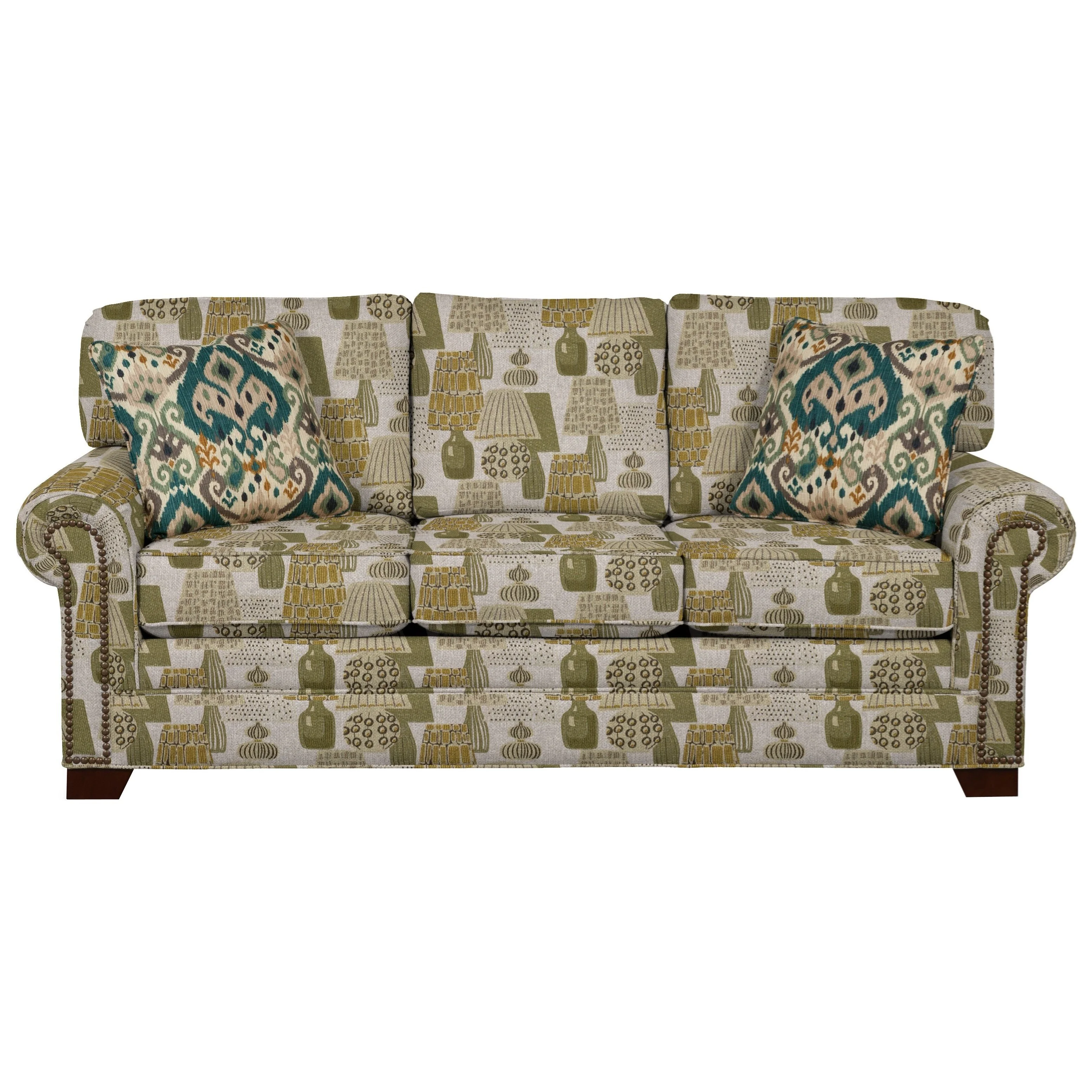 Craftmaster 7565 756550-98 Transitional Sleeper Sofa with Brass ...