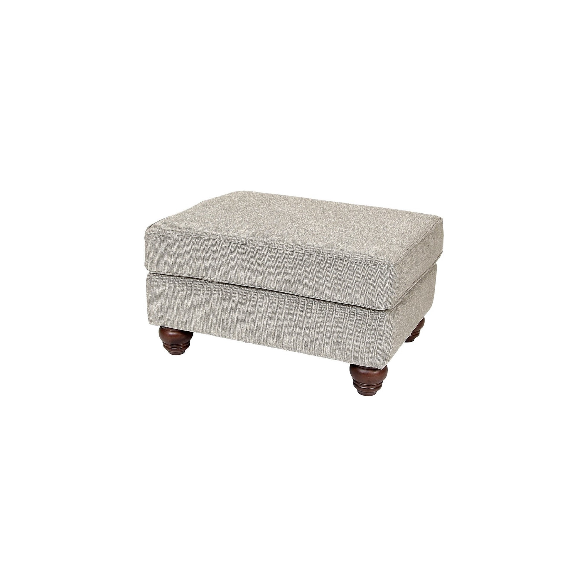 Craftmaster 797000PC Box Top Ottoman with Exposed Wood Bun Feet ...