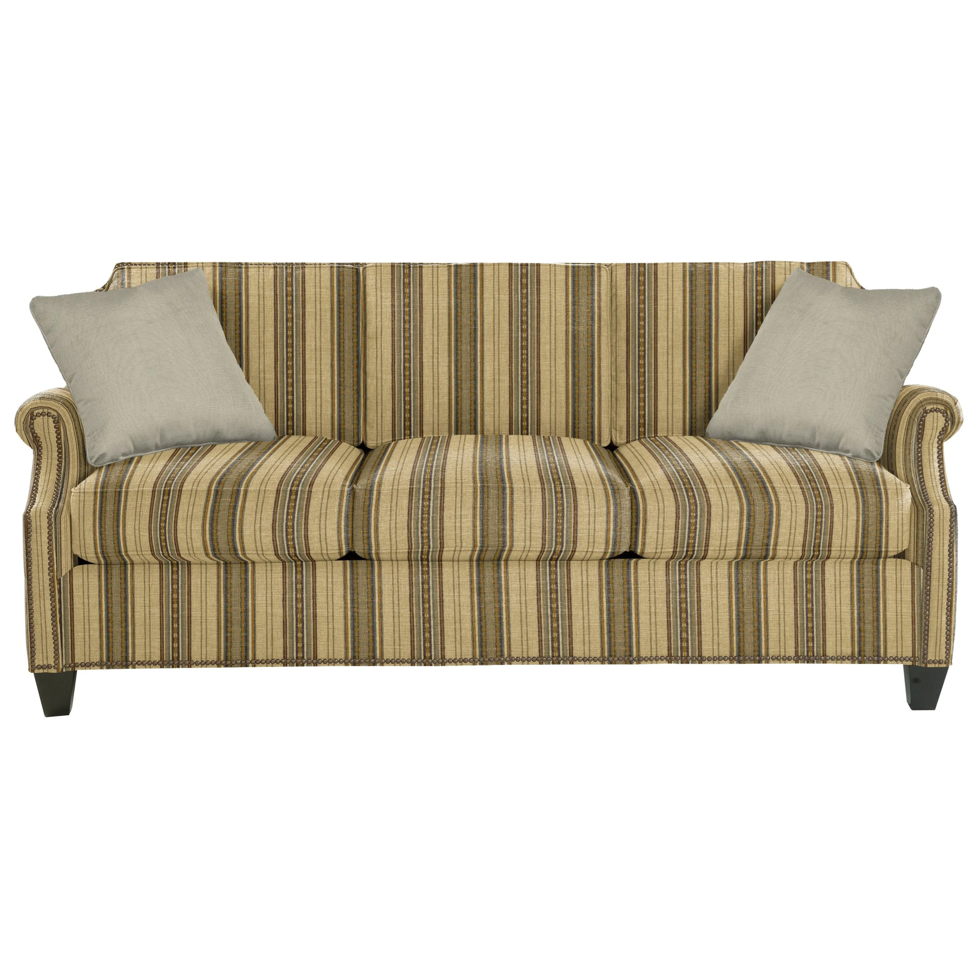 Craftmaster Reed 938350 Transitional Sofa with Clipped Corner Shape and Nailhead Trim | Belfort ...
