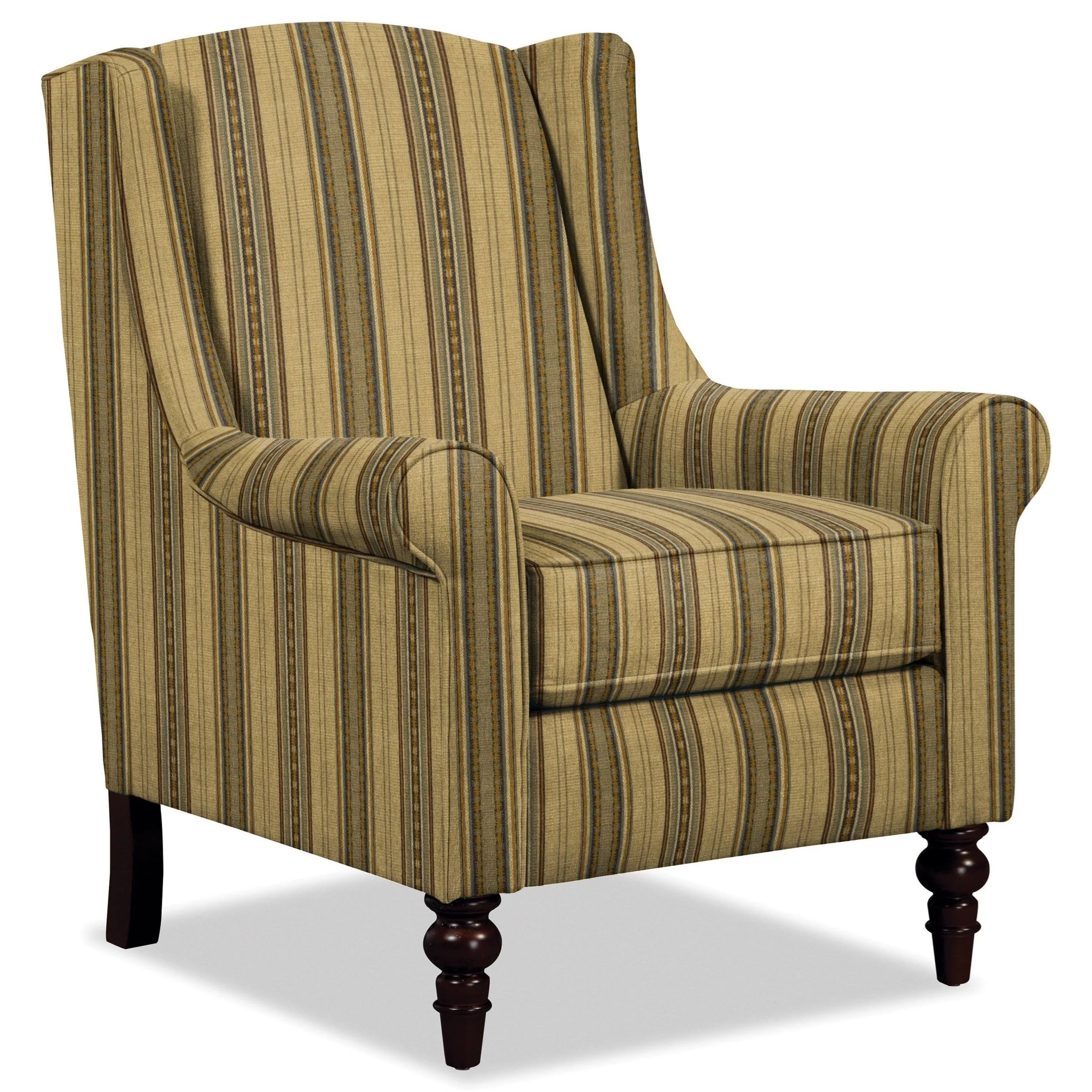 Craftmaster 058710 058710 FORZANDO-23 Wing Back Chair with Traditional ...