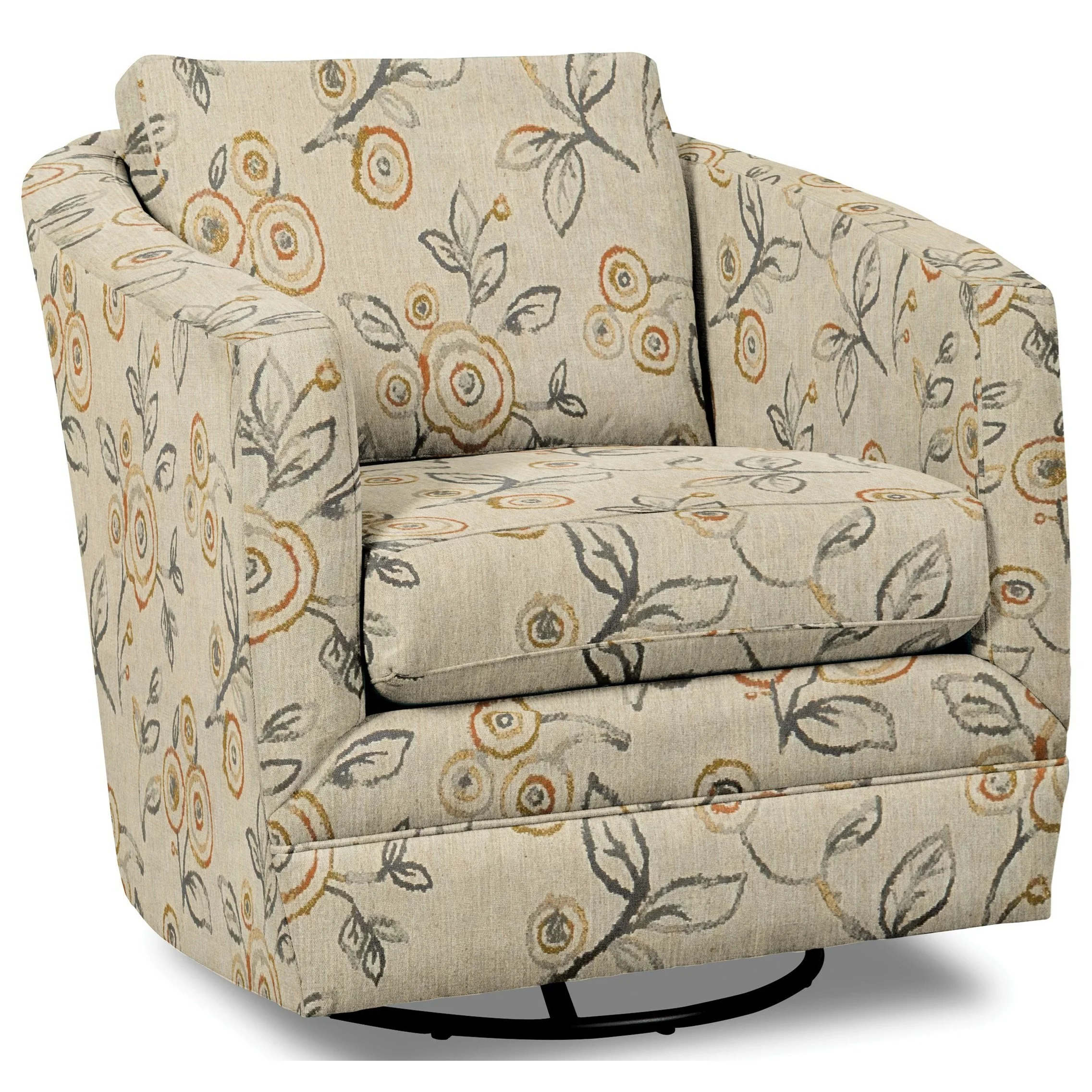 Craftmaster 063610SG-063710SC 063710SC JARVIS-10 Swivel Barrel Chair ...