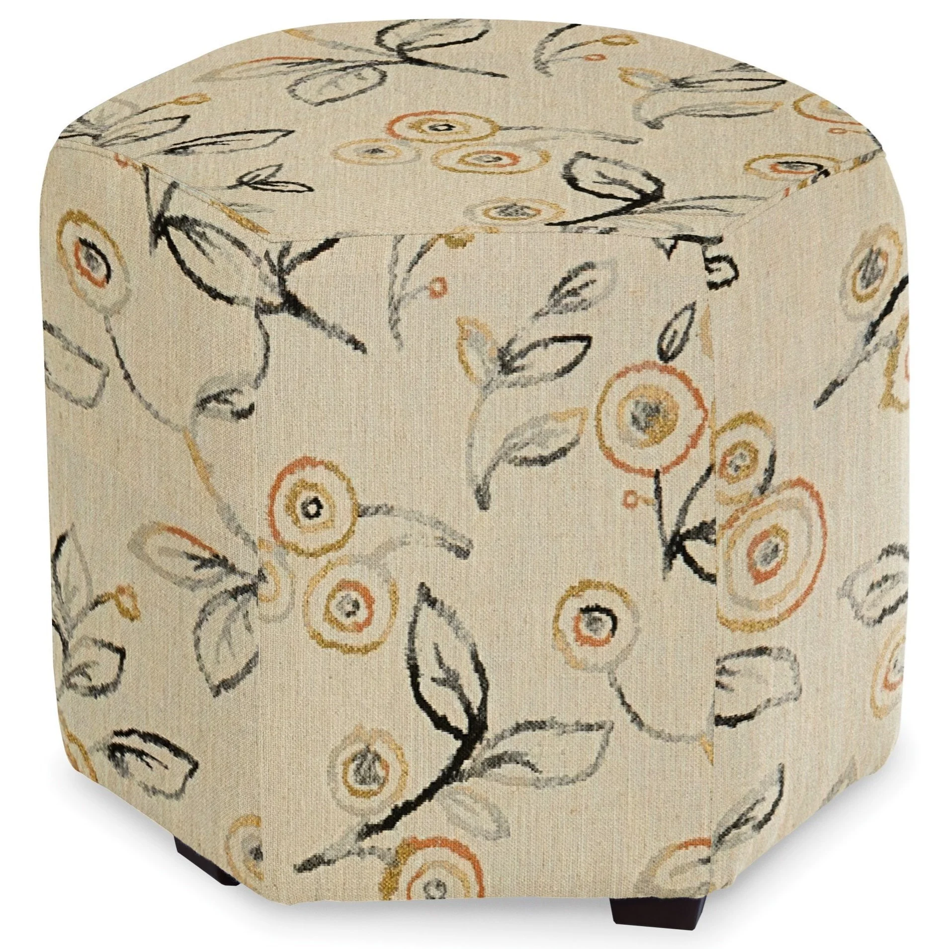 Craftmaster 043200 043200 JARVIS-10 Accent Hexagon Ottoman | Dunk ...