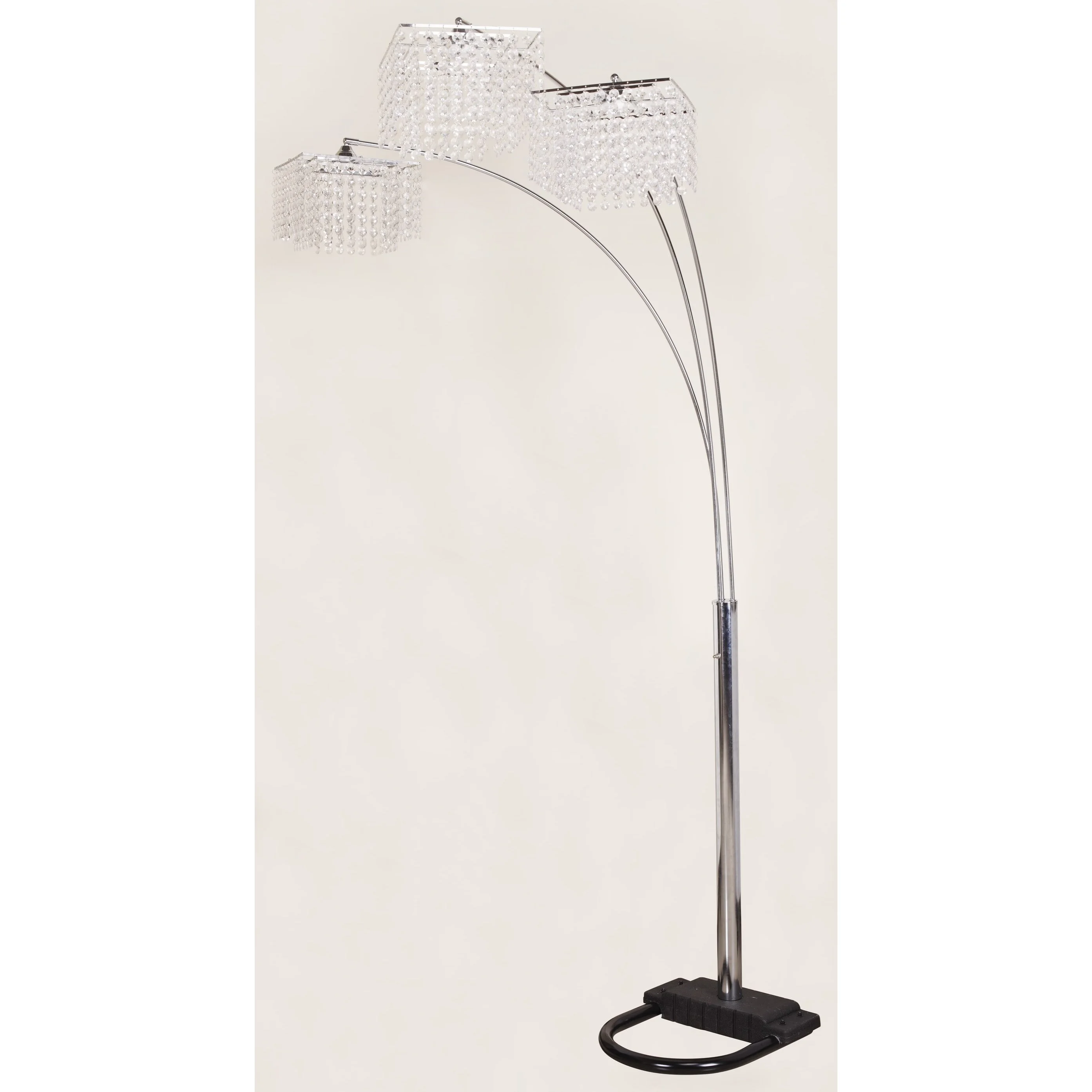 Crown Mark Lamps 6217F-SV Glam Three Light Floor Lamp | Royal Furniture ...