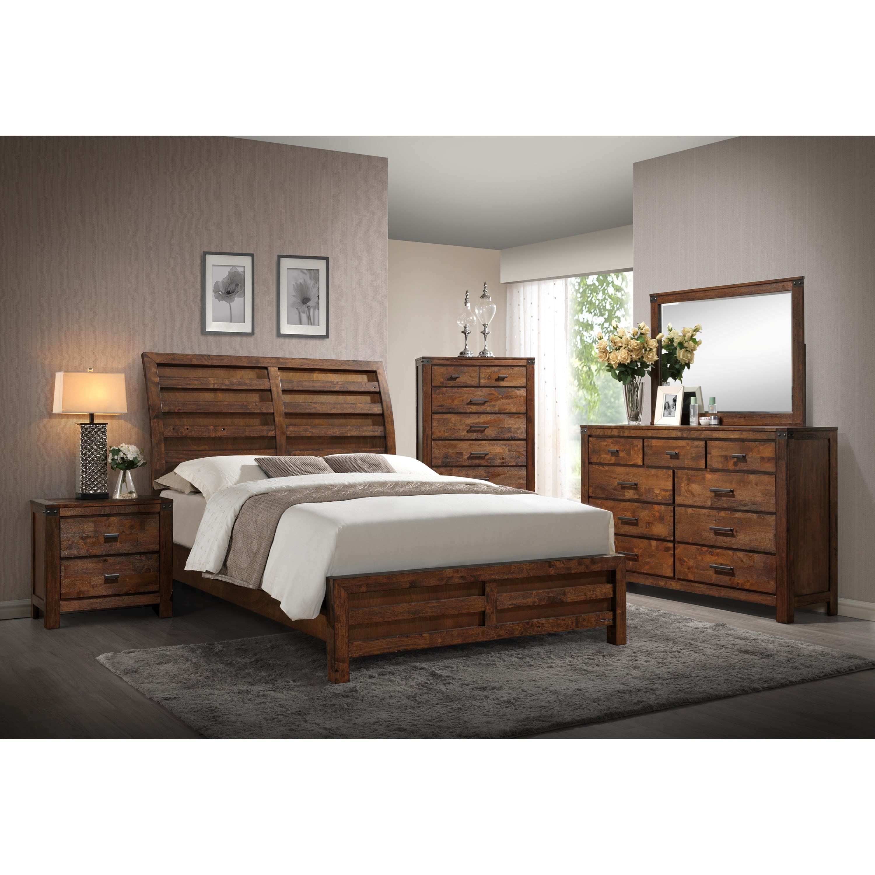 Crown Mark Curtis B4800-1 Rustic 9 Drawer Dresser | Wayside Furniture ...