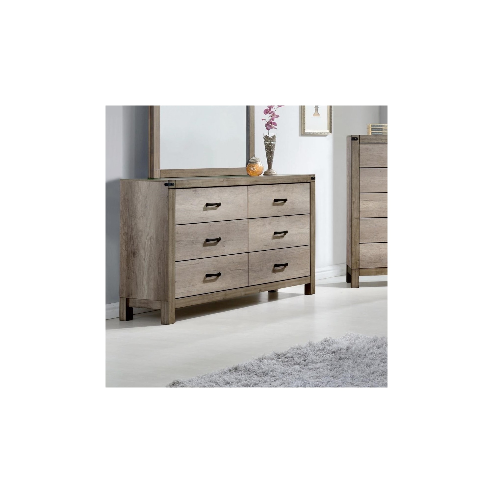 Crown Mark Matteo B3200-1 Contemporary Six Drawer Dresser | Royal ...