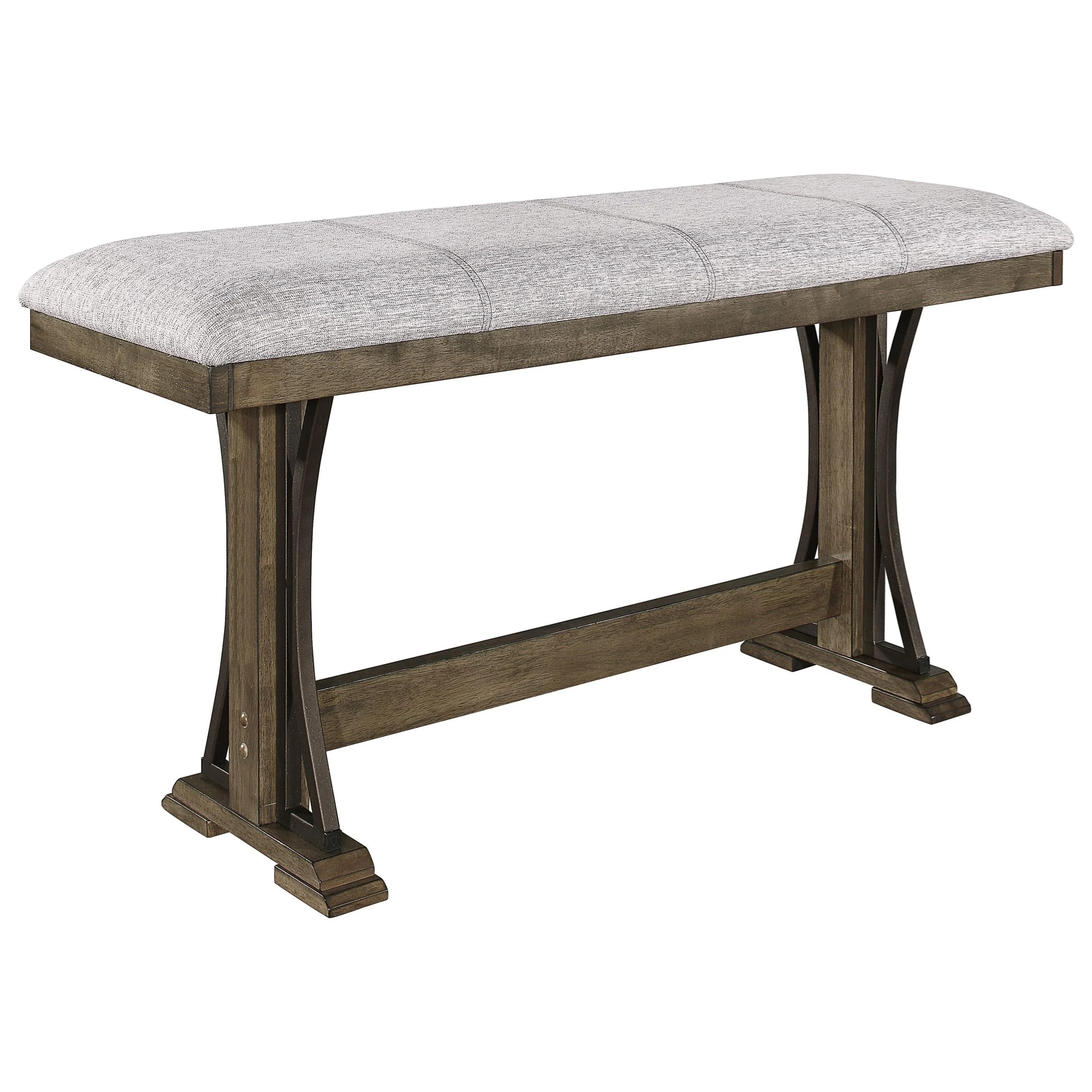 Crown Mark Quincy 2831-BENCH Counter Height Bench with Upholstered Seat ...