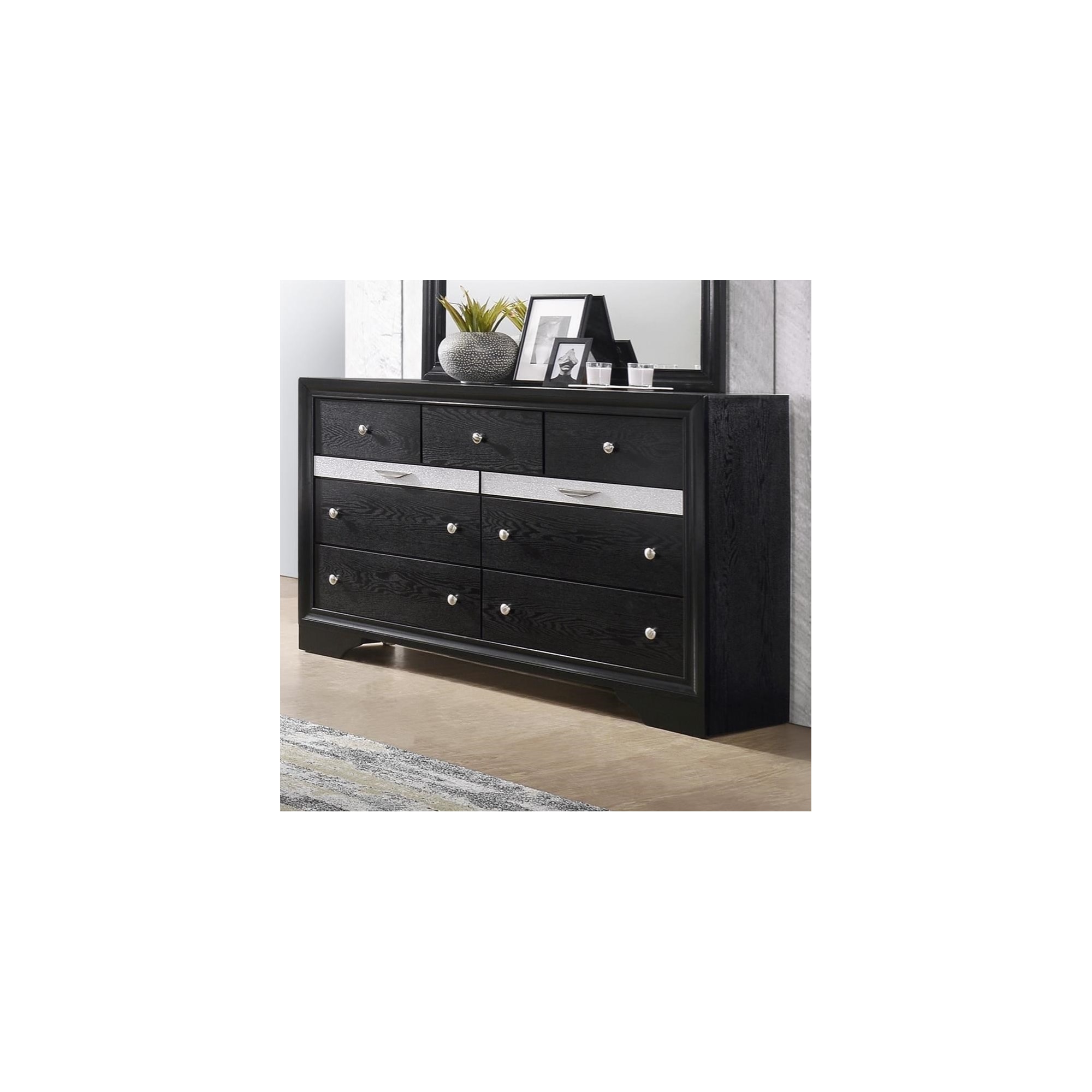 Crown Mark Regata B4670-1 Contemporary 9 Drawer Dresser with 2 Jewelry ...