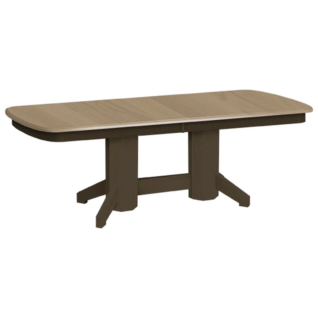 Daniel's Amish Double Pedestal Tables 42722T+B-BAN-E3-DP3-40-54-55 ...