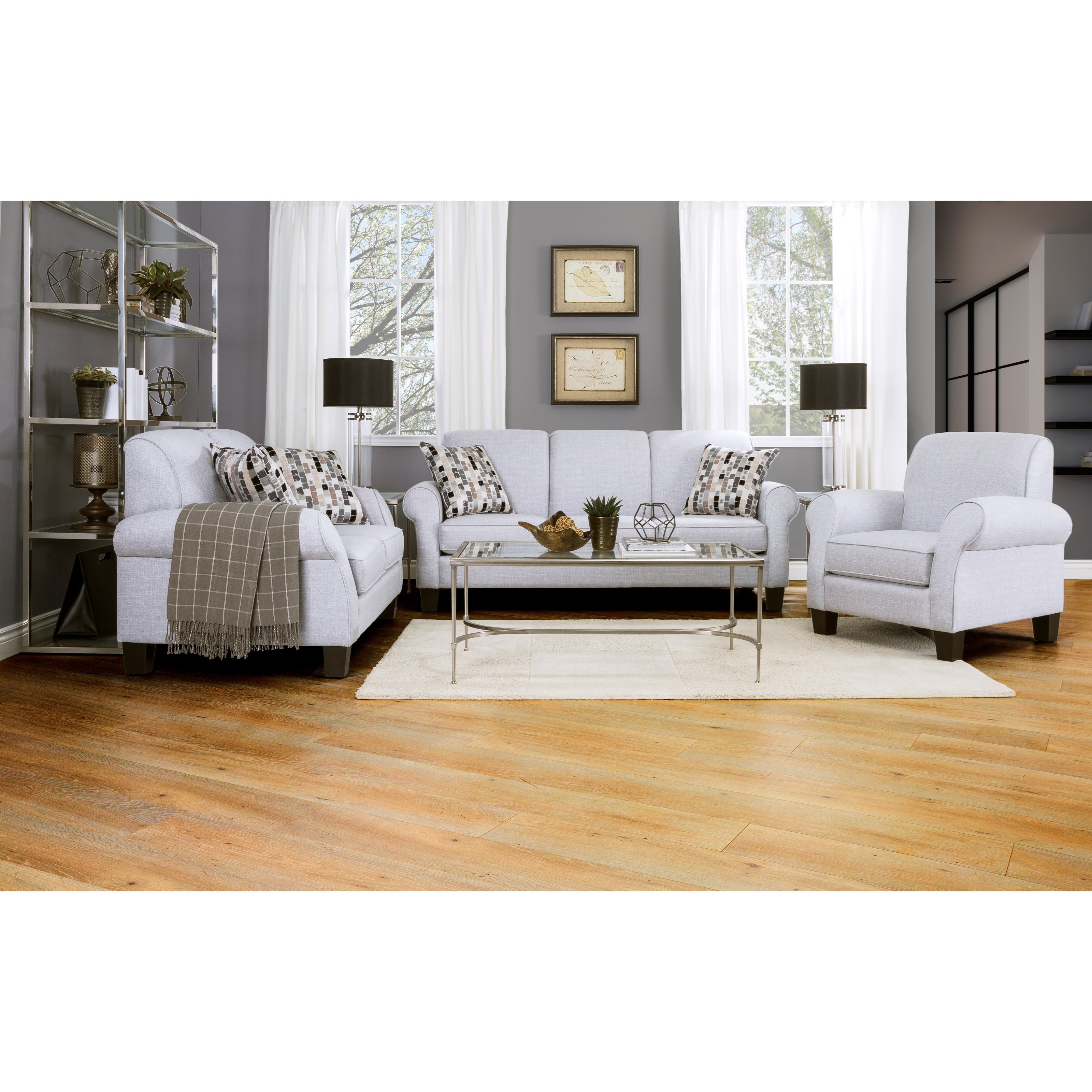 Decor-Rest 2025 2025 CHAIR Casual Upholstered Chair with Rolled Arms ...