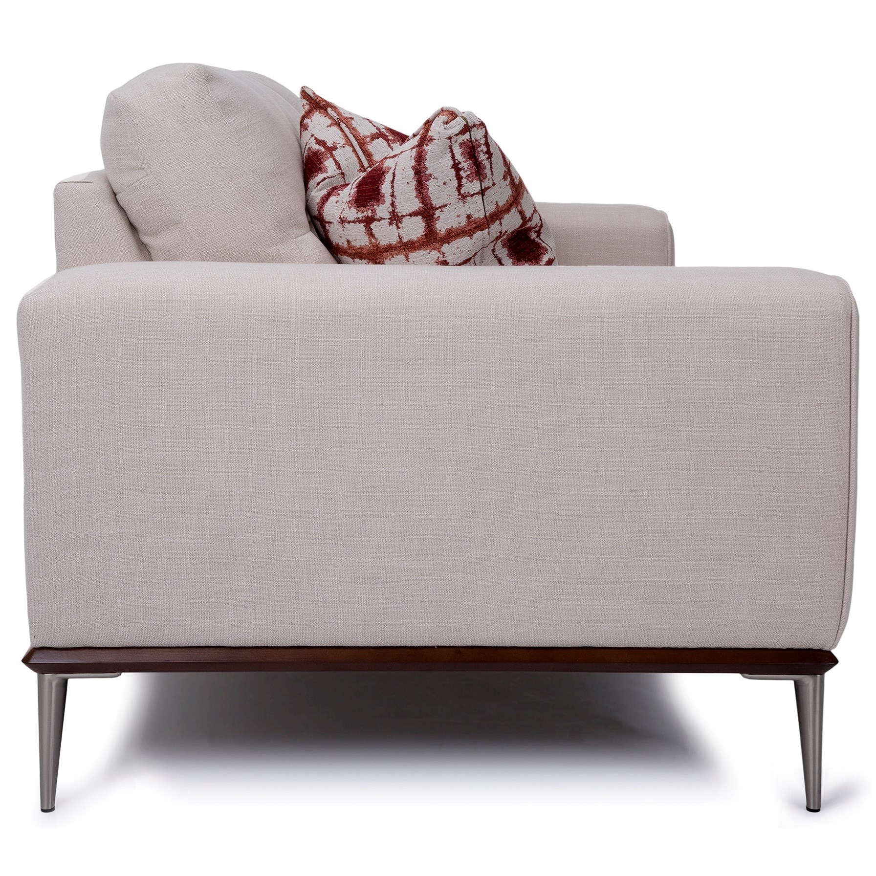 Decor-Rest 2030 2030-01 Mid Century Modern 2-Seat Sofa with Metal Legs ...
