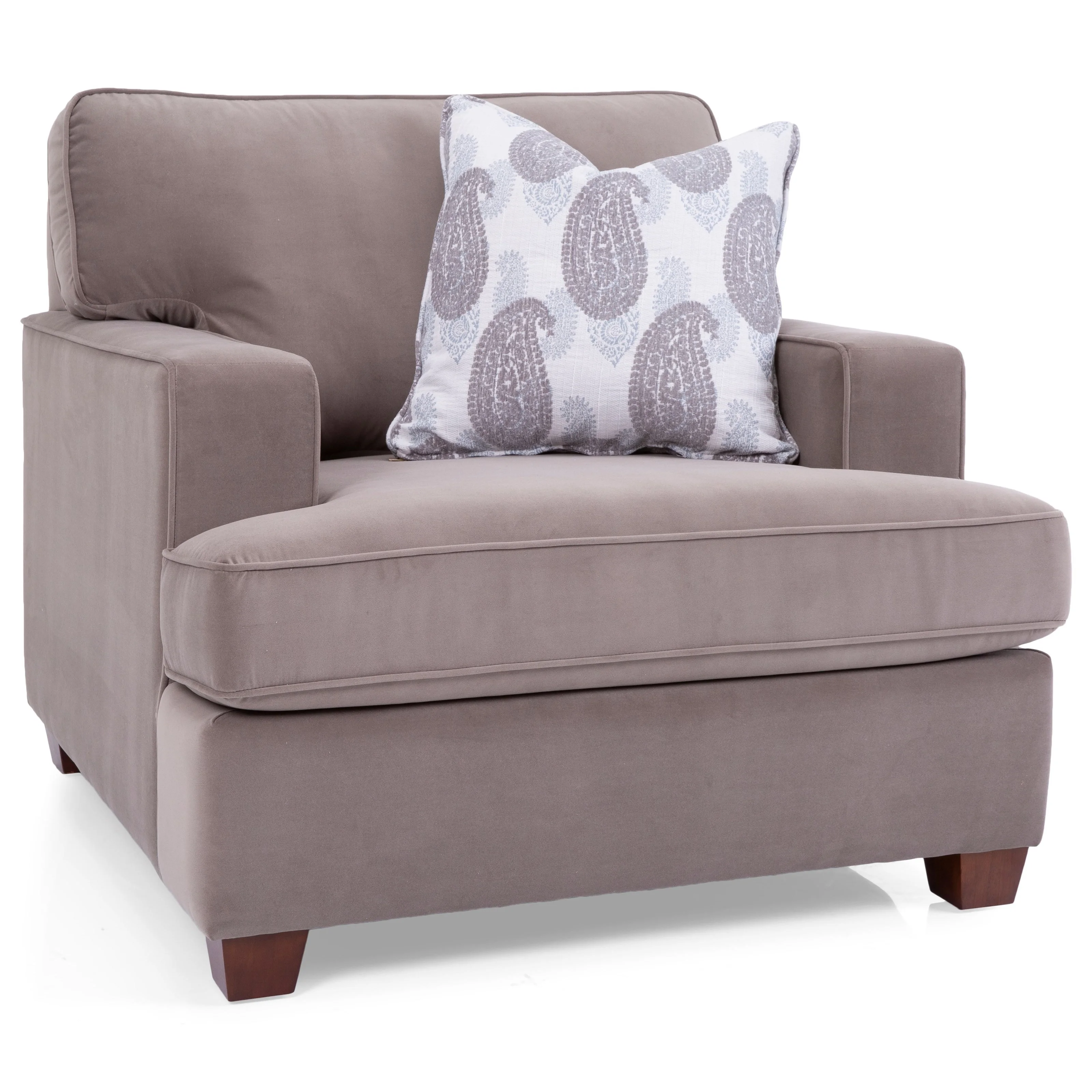 Decor-Rest 2052 2052 CHAIR Contemporary Chair with Toss Pillow | Stoney ...