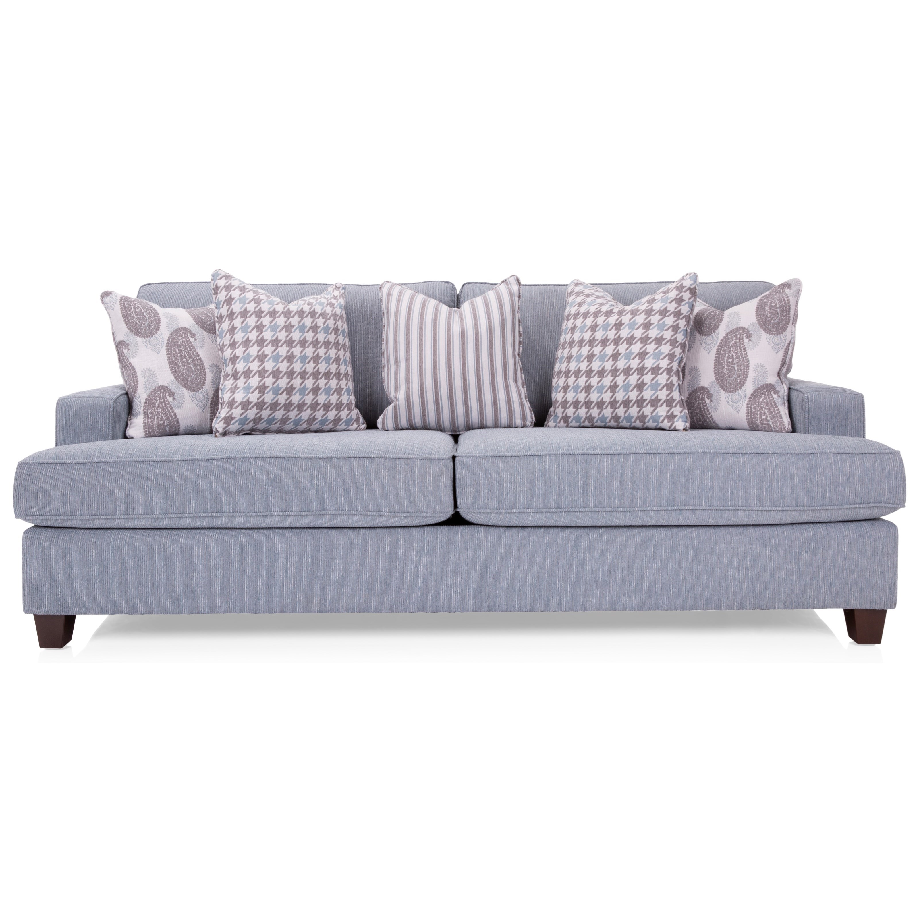 Decor-Rest 2052 2052 SOFA Contemporary 2-Seat Sofa with Toss Pillows ...