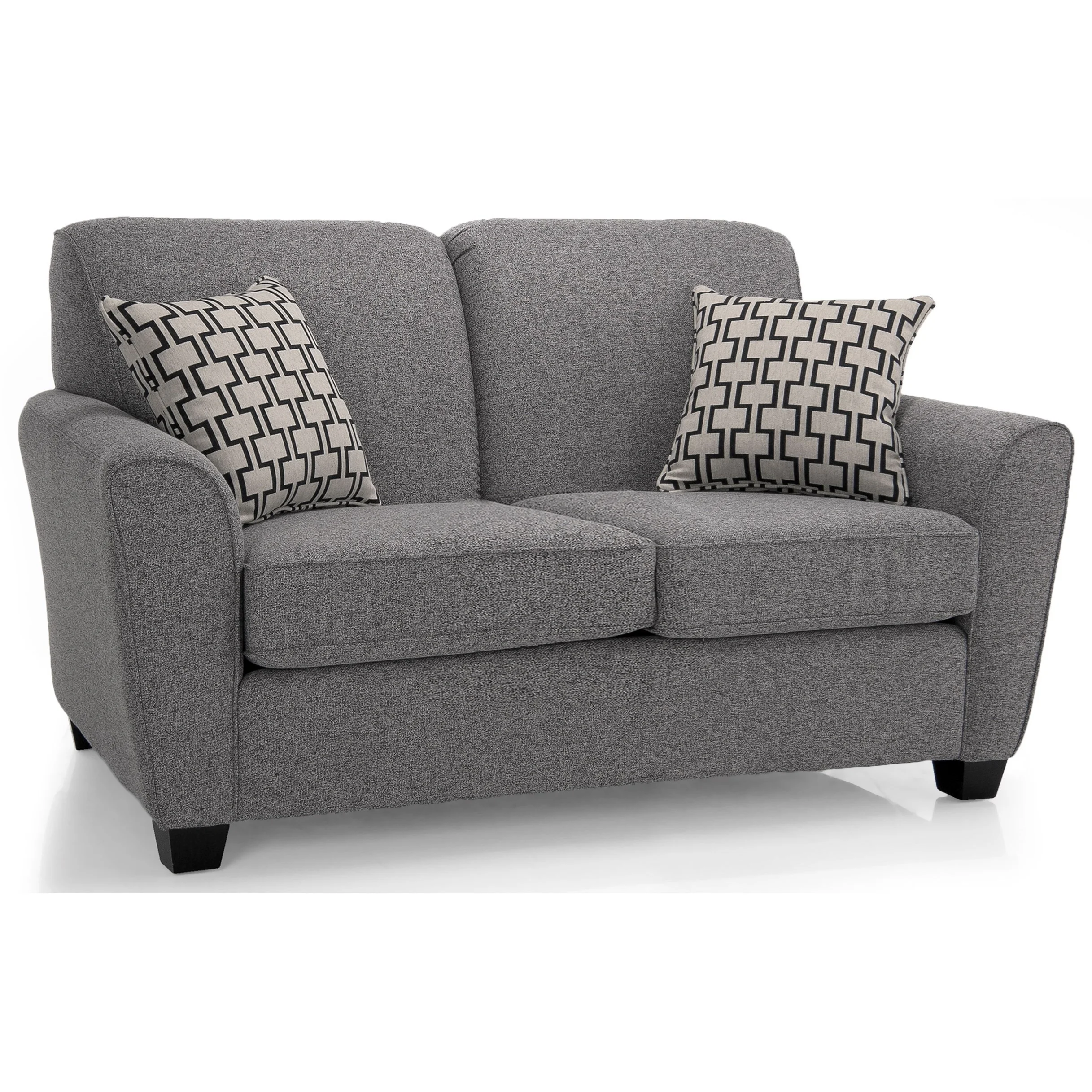 Decor-Rest 2404 2404 LOVESEAT Transitional Loveseat with Flared Arms ...