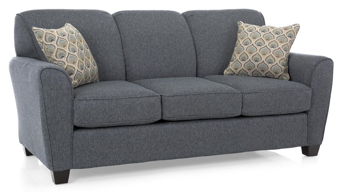 Decor-Rest 2404 2404-SF 2404-Blue Transitional Sofa with Flared Arms ...