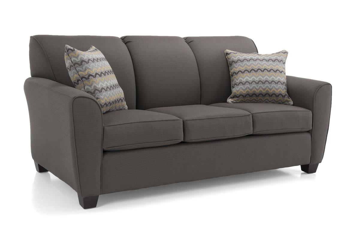 Decor-Rest 2404 2404-Sofa-Grey Transitional Sofa with Flared Arms ...