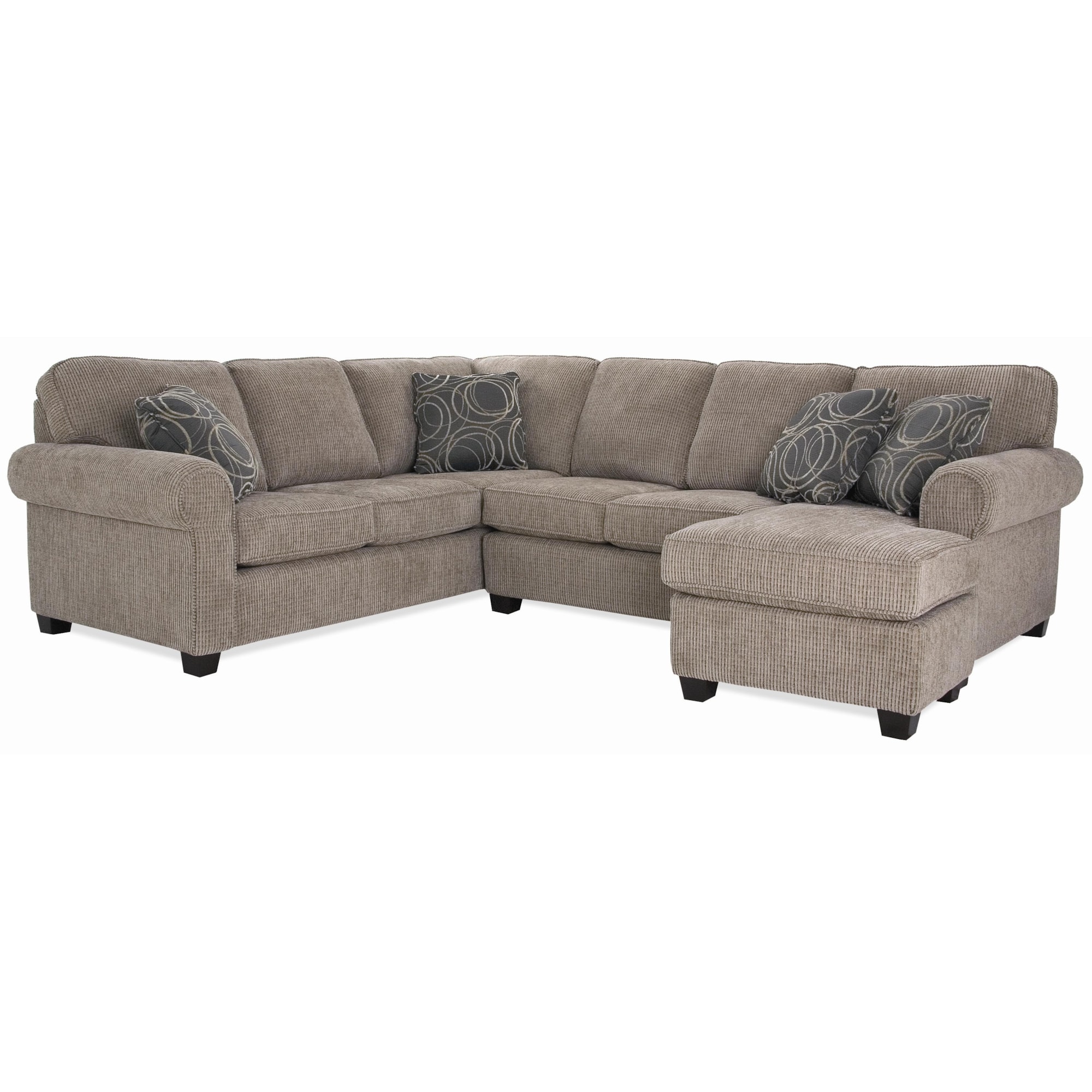 Decor-Rest 2576 2576 Sectional Casual Sectional with Chaise | Stoney ...