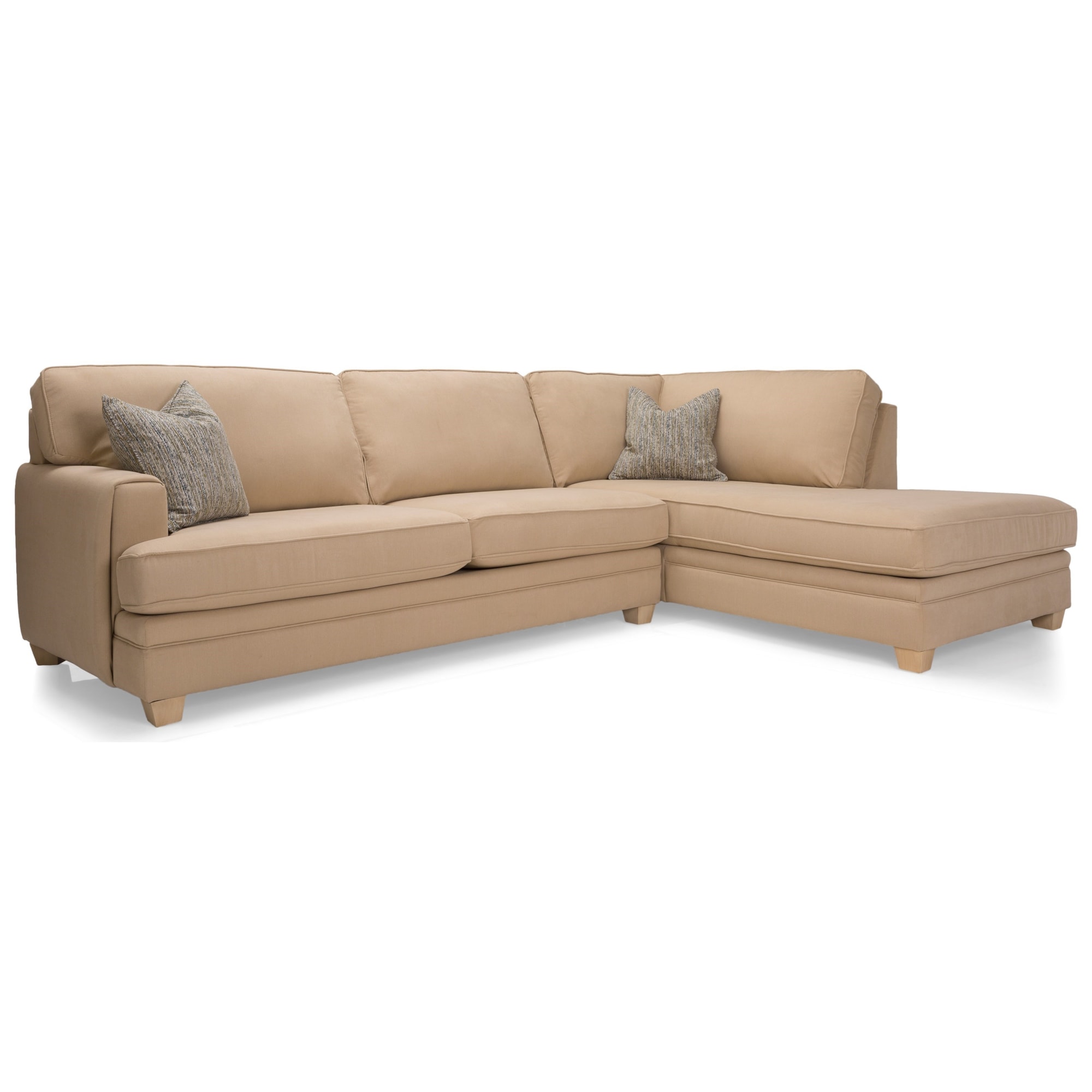Decor-Rest 2697 2697-17+42 Casual L-Shaped Sectional Sofa with Chaise ...