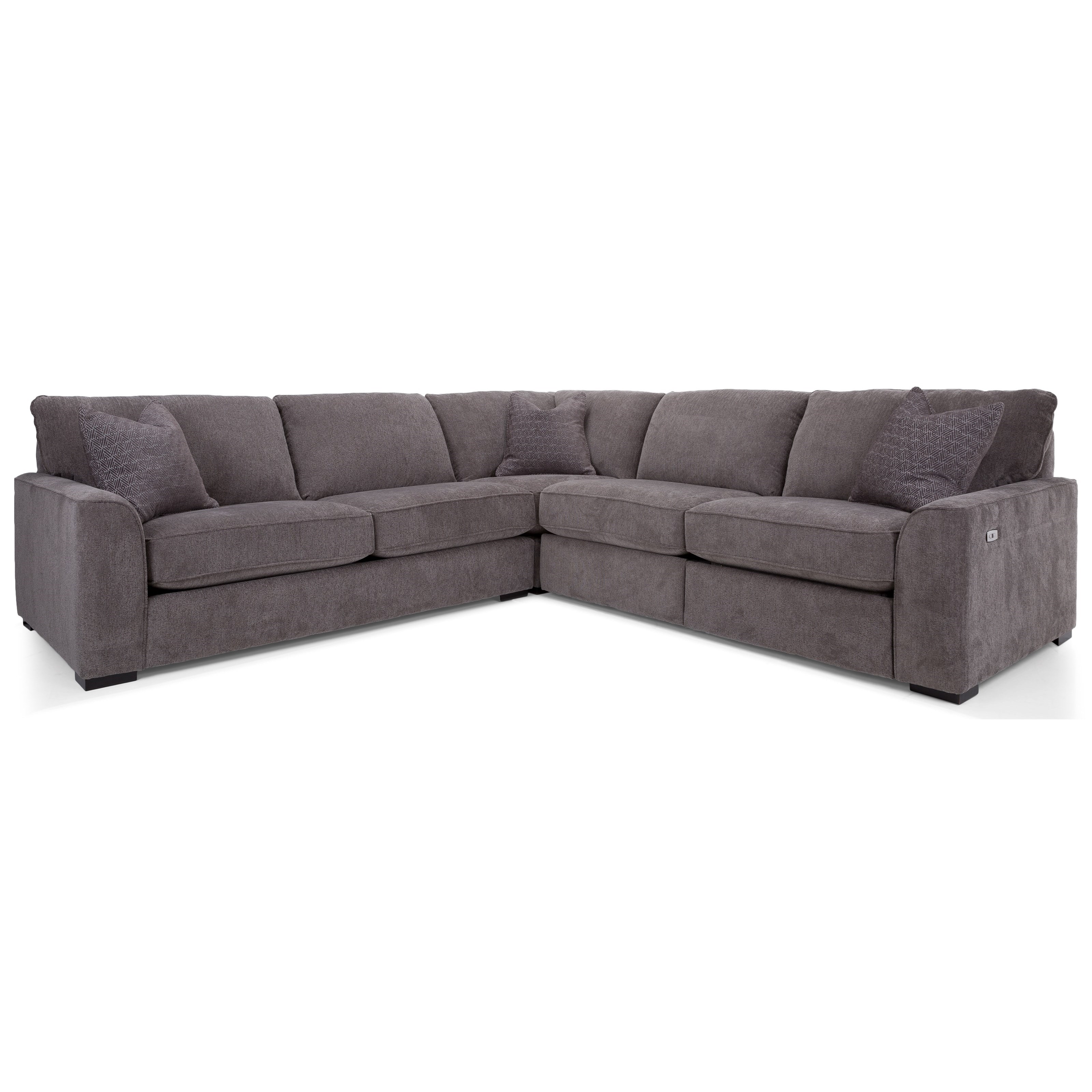 Decor-Rest 2786 2786-07+05+M2786P-06 3-Piece Reclining Sectional Sofa ...