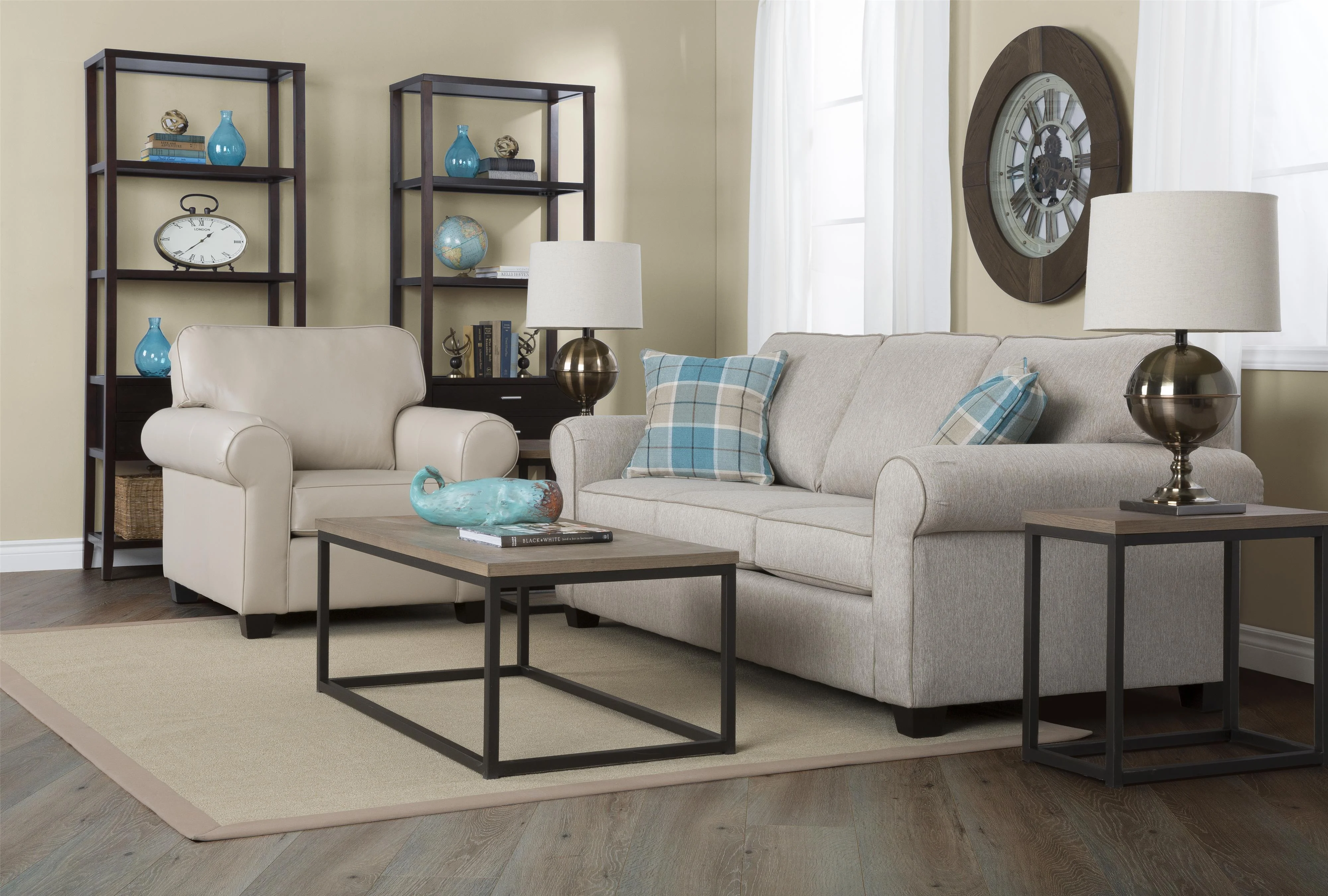Decor-Rest 3179 3179 CHAIRx1+2179 SOFAx1 Stationary Living Room Group ...