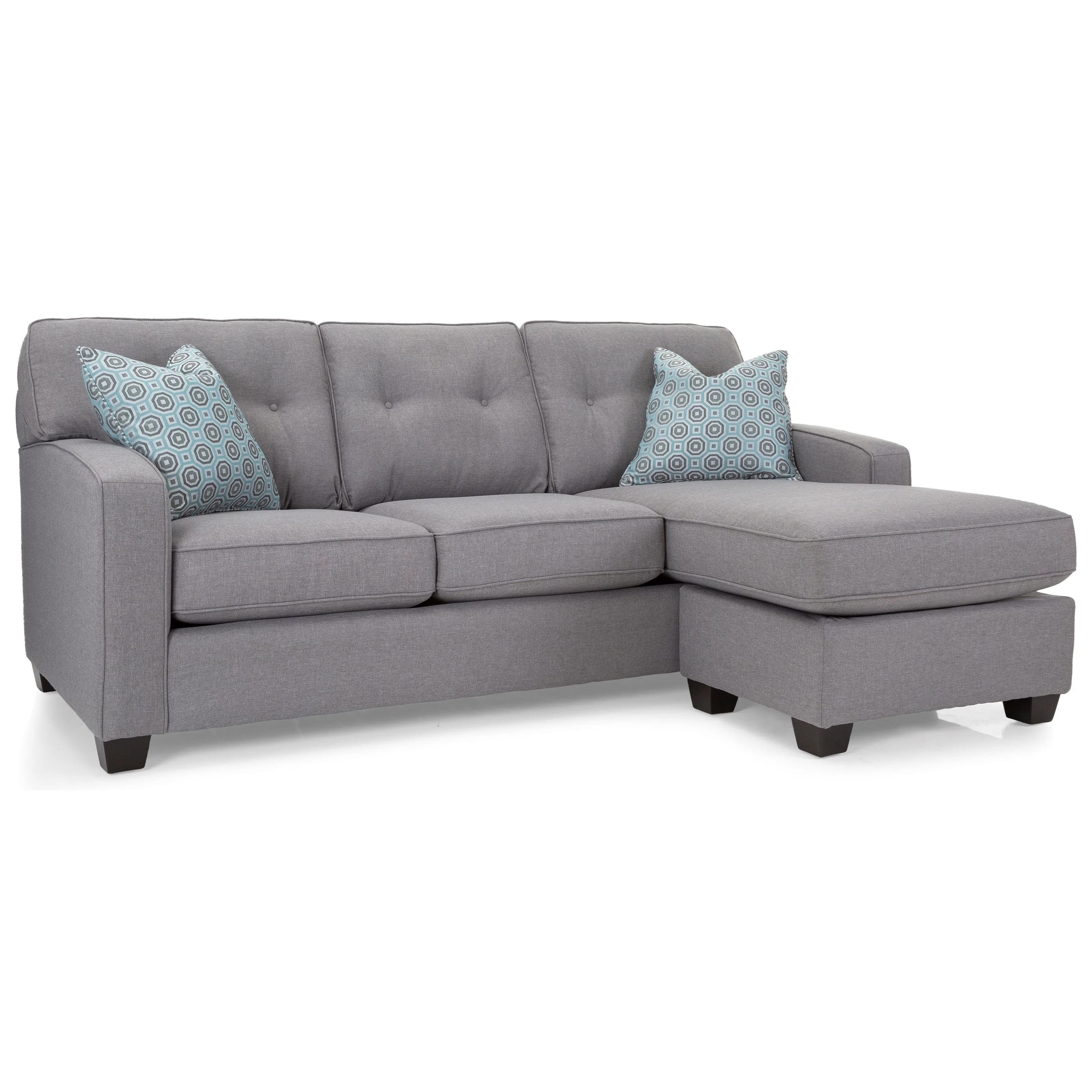 Decor-Rest 2298 Series 2298 SOFA W CHAISE Chaise Sofa with Track Arms ...
