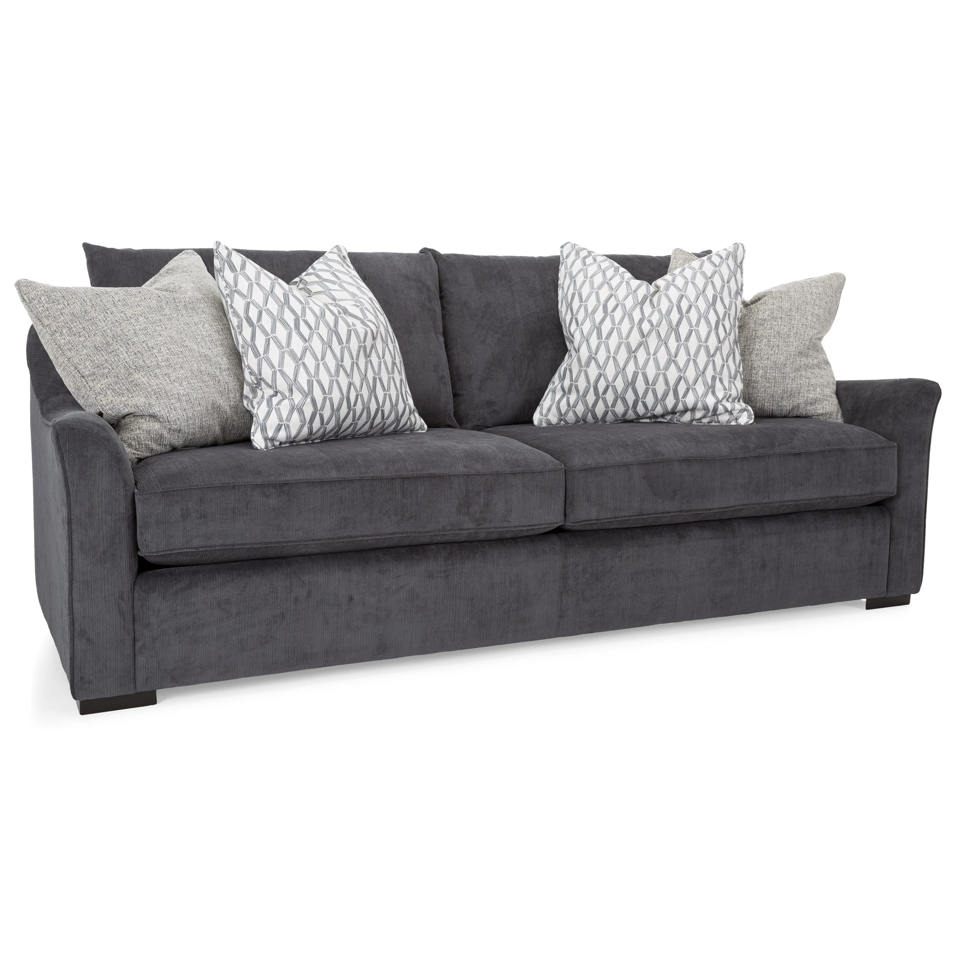 Decor-Rest 7112 Series 7112 SOFA Modern Flared Track Arm Sofa | Wayside ...