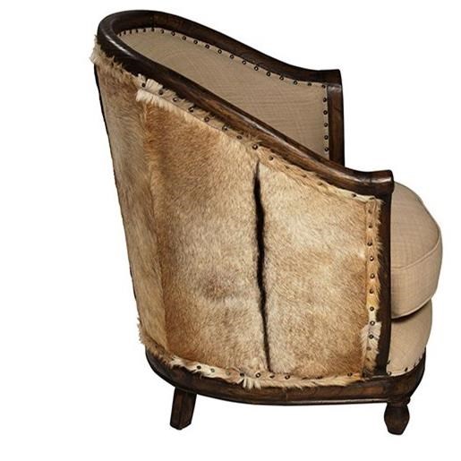 Dovetail Furniture Dakota DOV11522 Rustic Dakota Chair with Hair-on ...