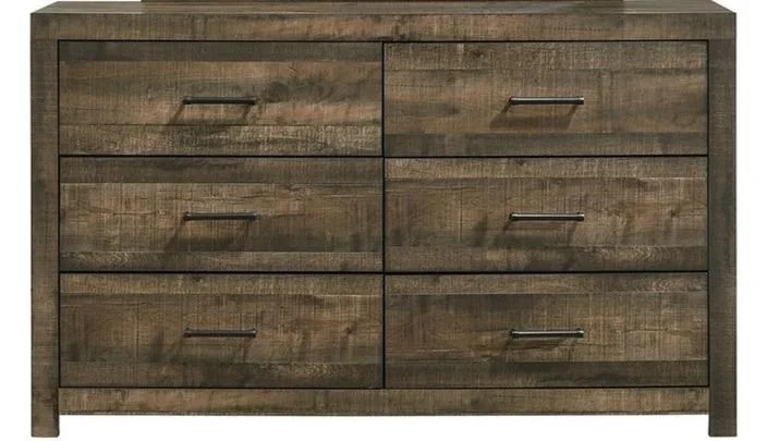 Elements International Bailey BY500DR Contemporary 6-Drawer Dresser ...