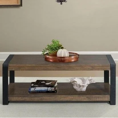 Elements International Caesar TCA100CT Industrial Coffee Table with ...