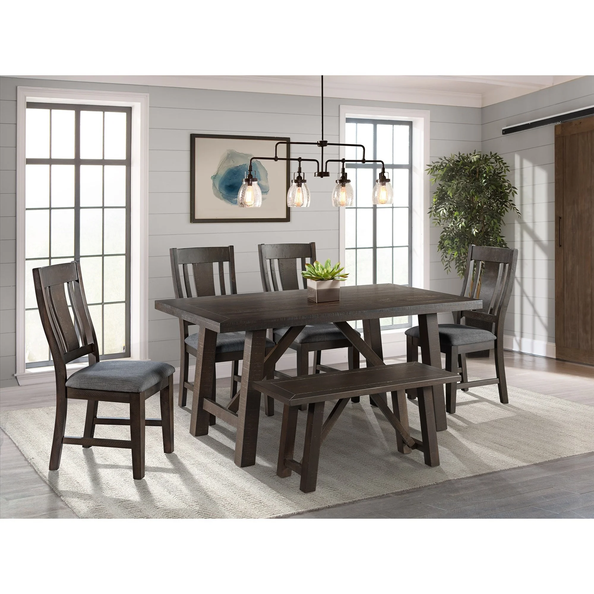 Cash DCS1006PC Table & Chair Set with Bench | 7 Day Furniture | Table ...